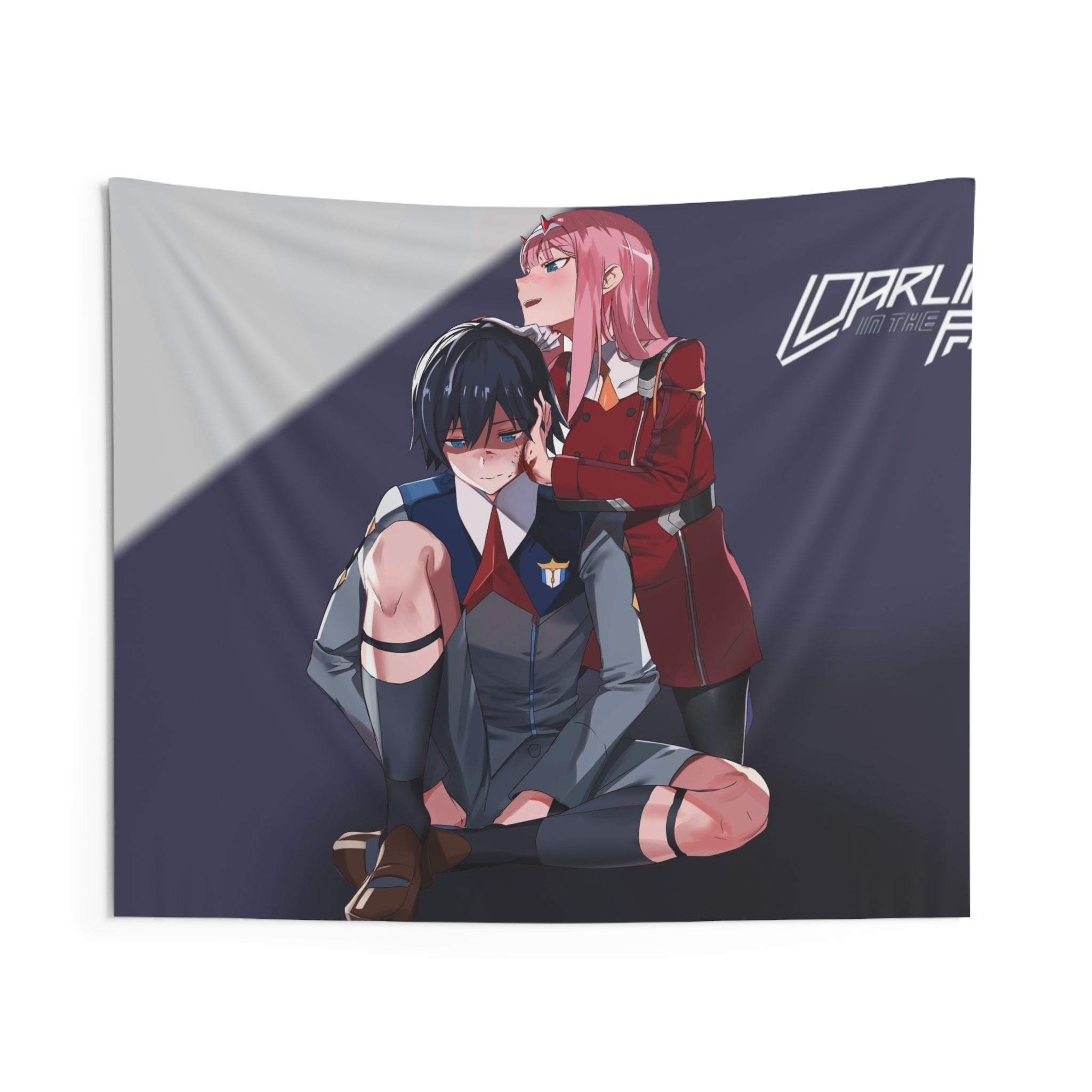 Zero Two and Hiro Indoor Wall Tapestry