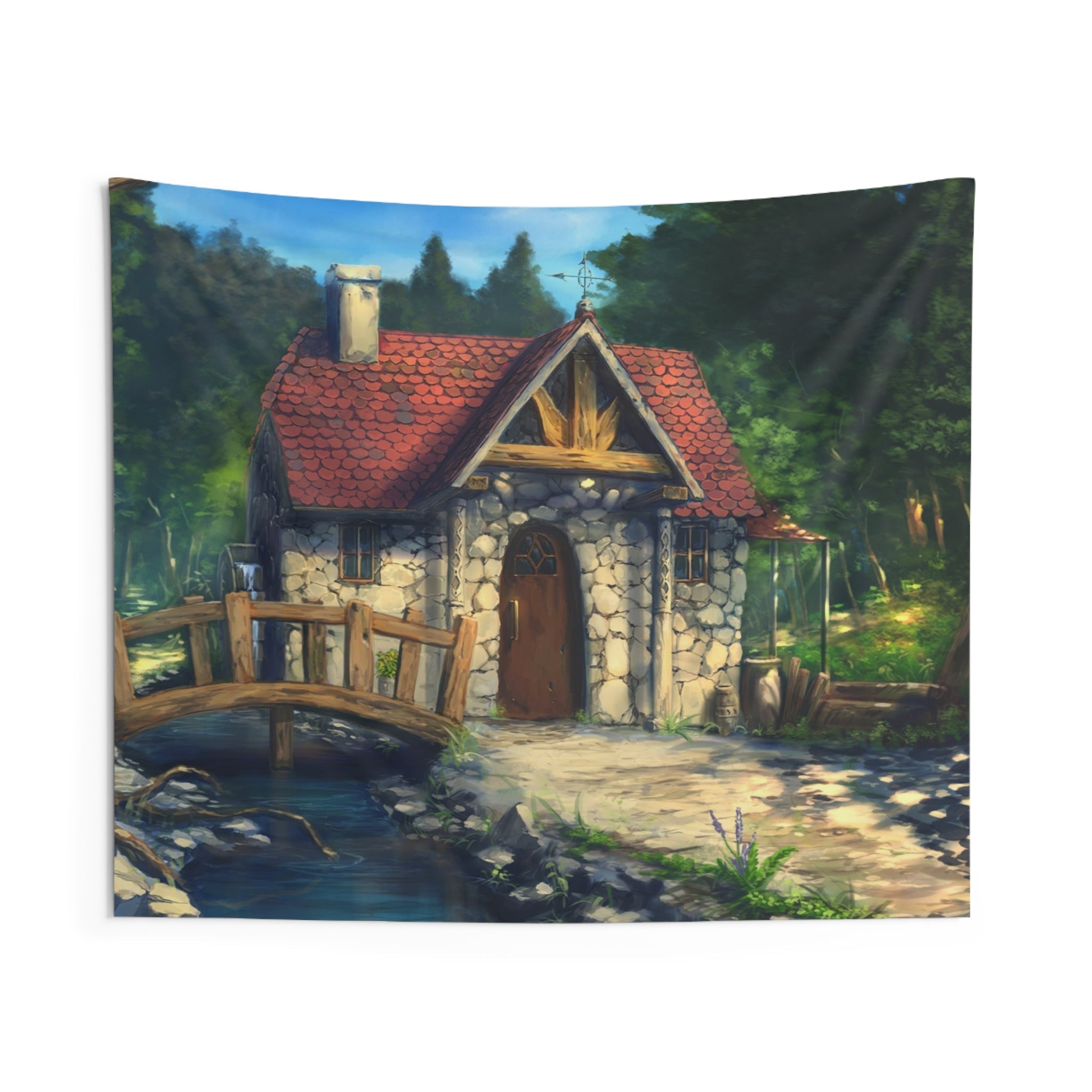 Anime Building Indoor Wall Tapestry