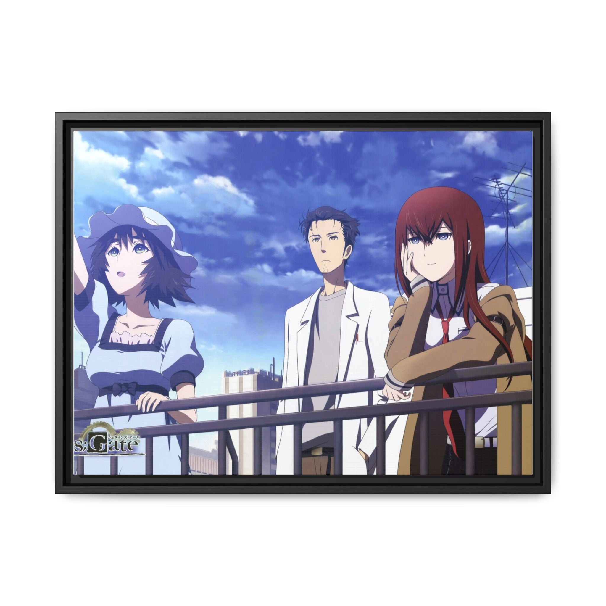 Mayuri, Kyouma & Kurisu Canvas Framed Art Print