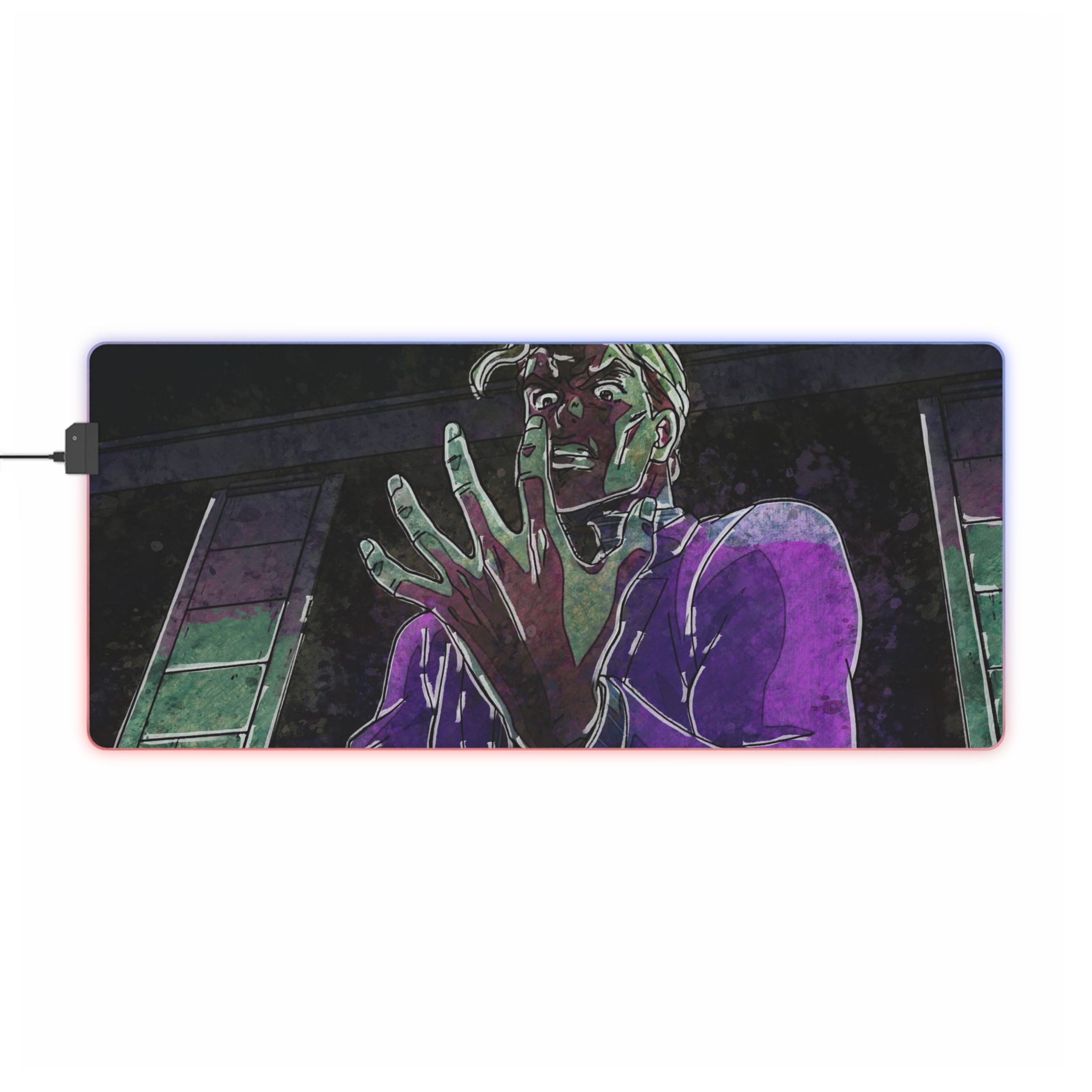 Anime Jojo's Bizarre Adventure RGB LED Mouse Pad (Desk Mat)