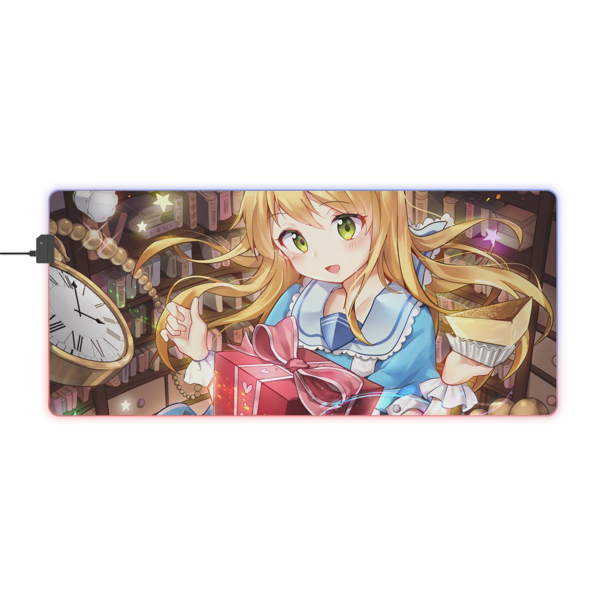Anime Alice In Wonderland RGB LED Mouse Pad (Desk Mat)
