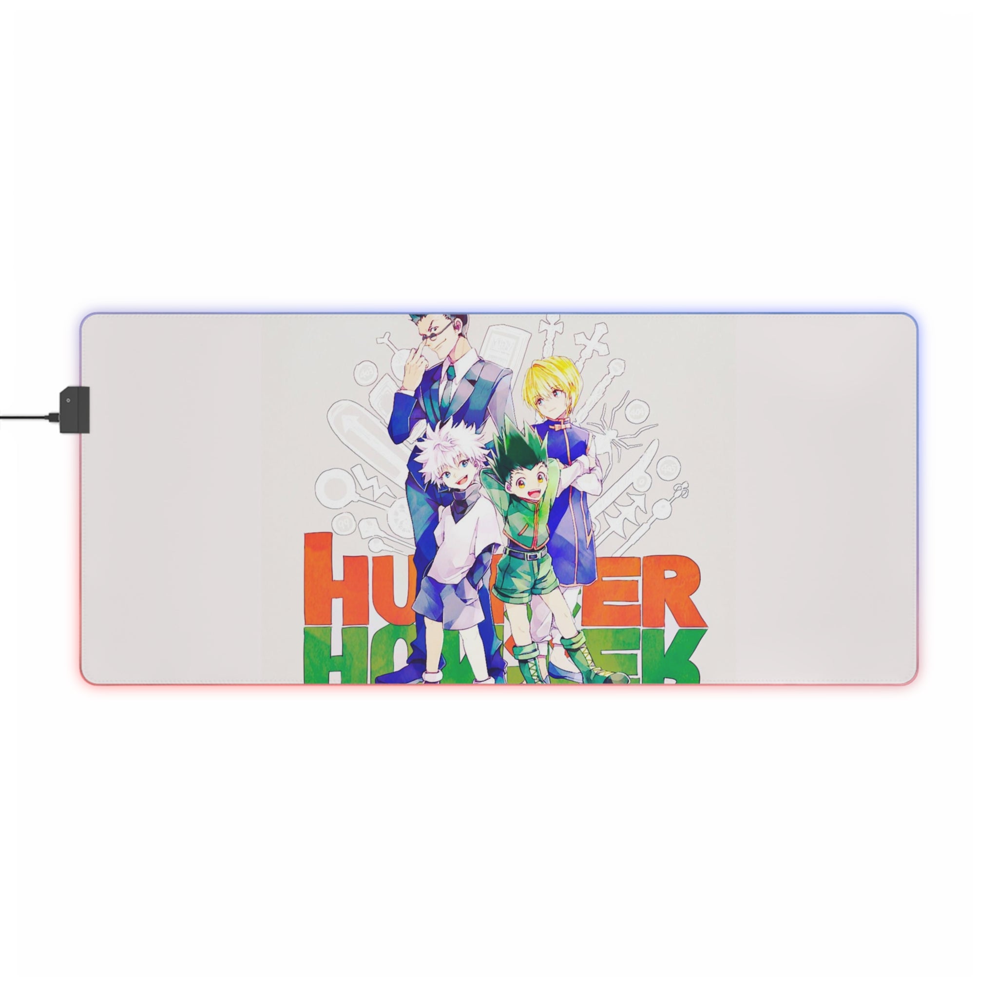 Hunter x Hunter Killua Zoldyck, Gon Freecss RGB LED Mouse Pad (Desk Ma