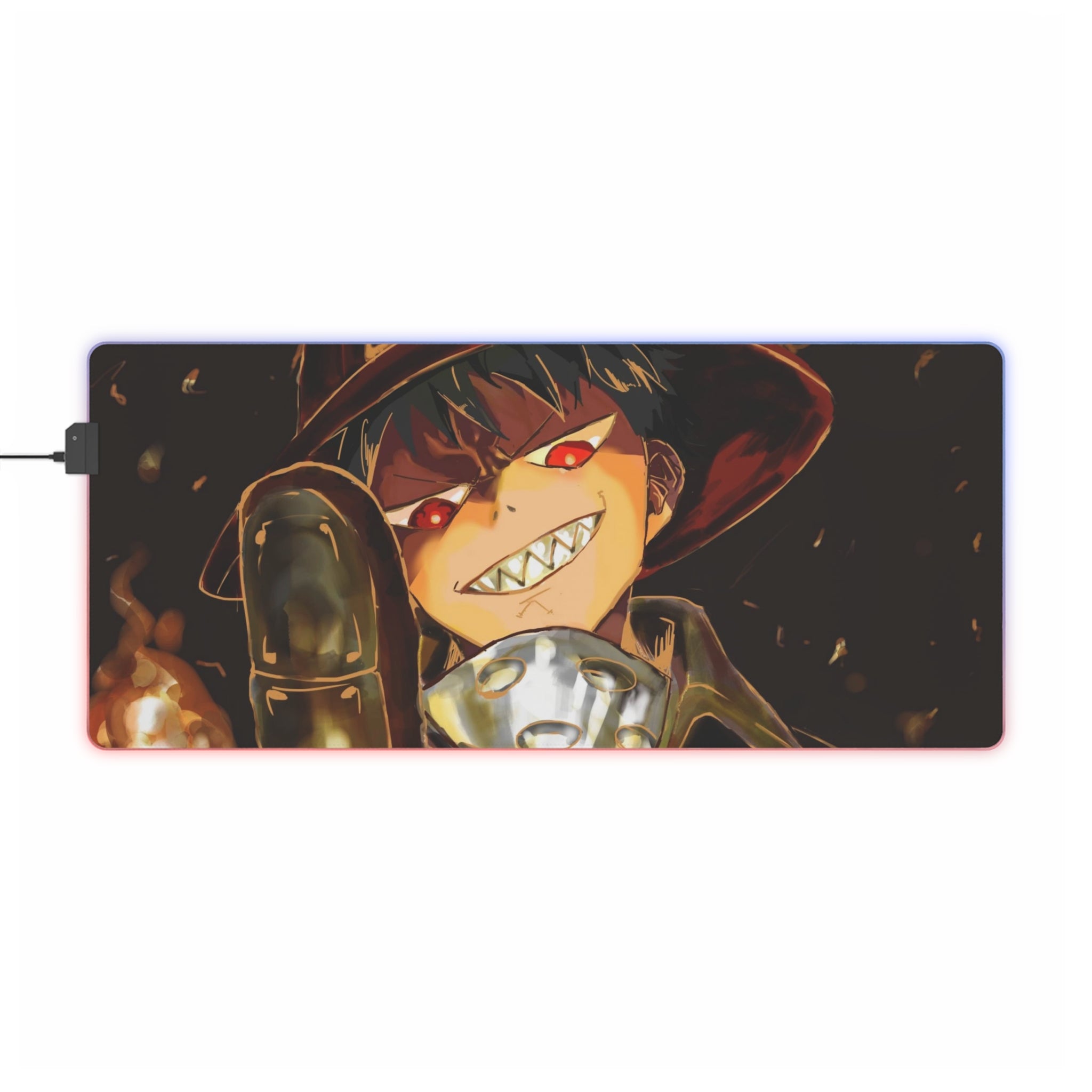 Anime Fire Force RGB LED Mouse Pad (Desk Mat)