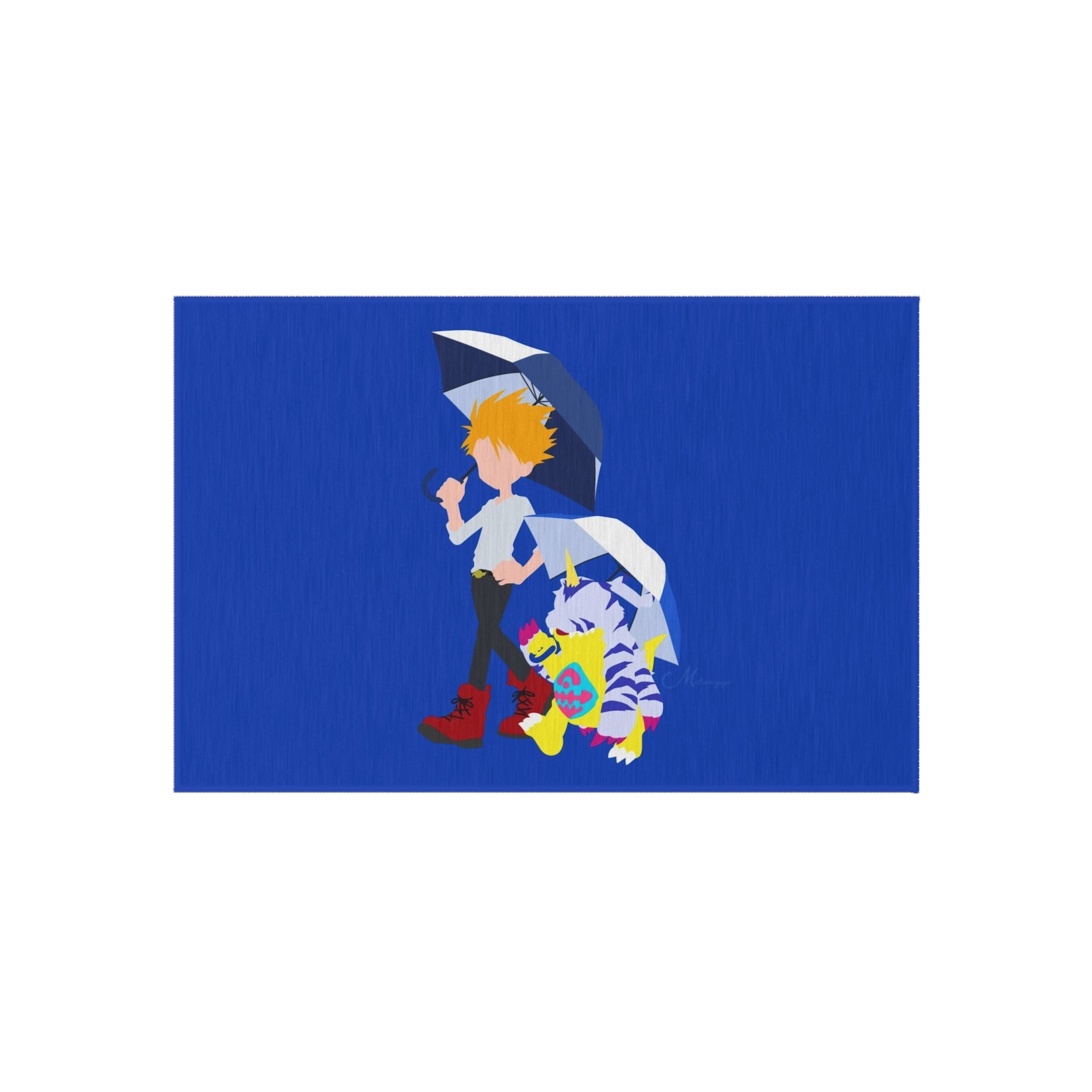 Yamato and Gabumon from Digimon Adventure Rug