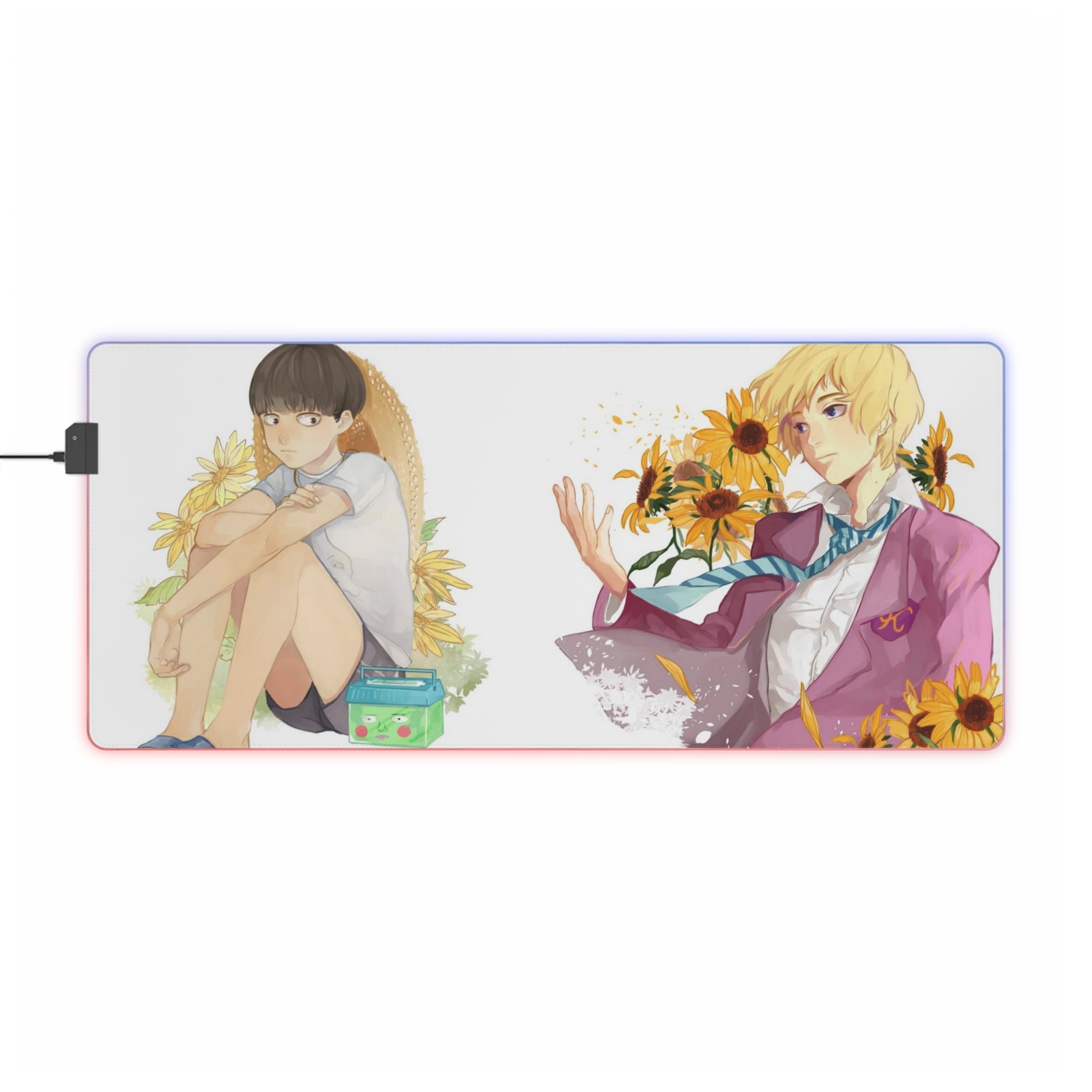 Mob Psycho 100 Arataka Reigen, Shigeo Kageyama RGB LED Mouse Pad (Desk