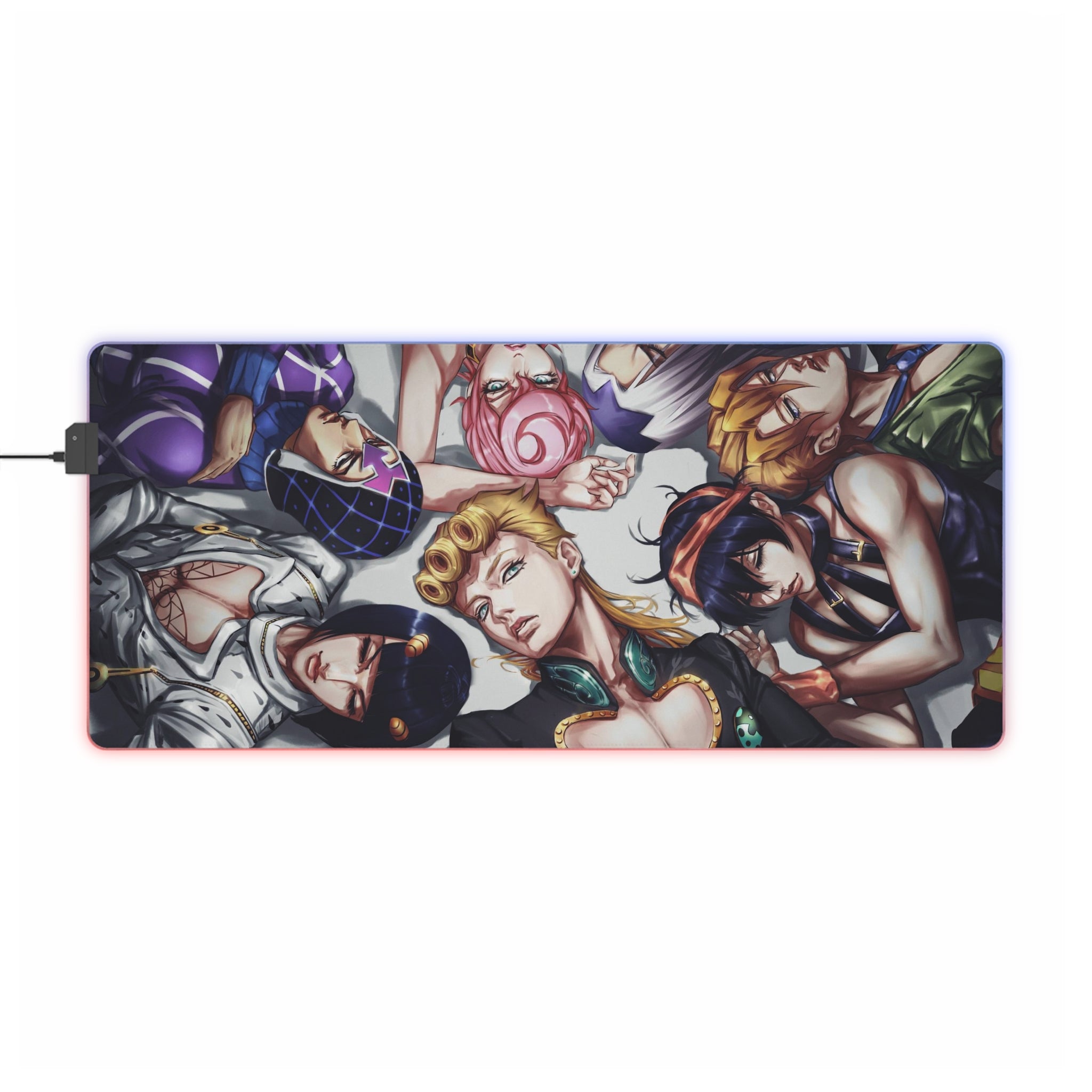Anime Jojo's Bizarre Adventure RGB LED Mouse Pad (Desk Mat)