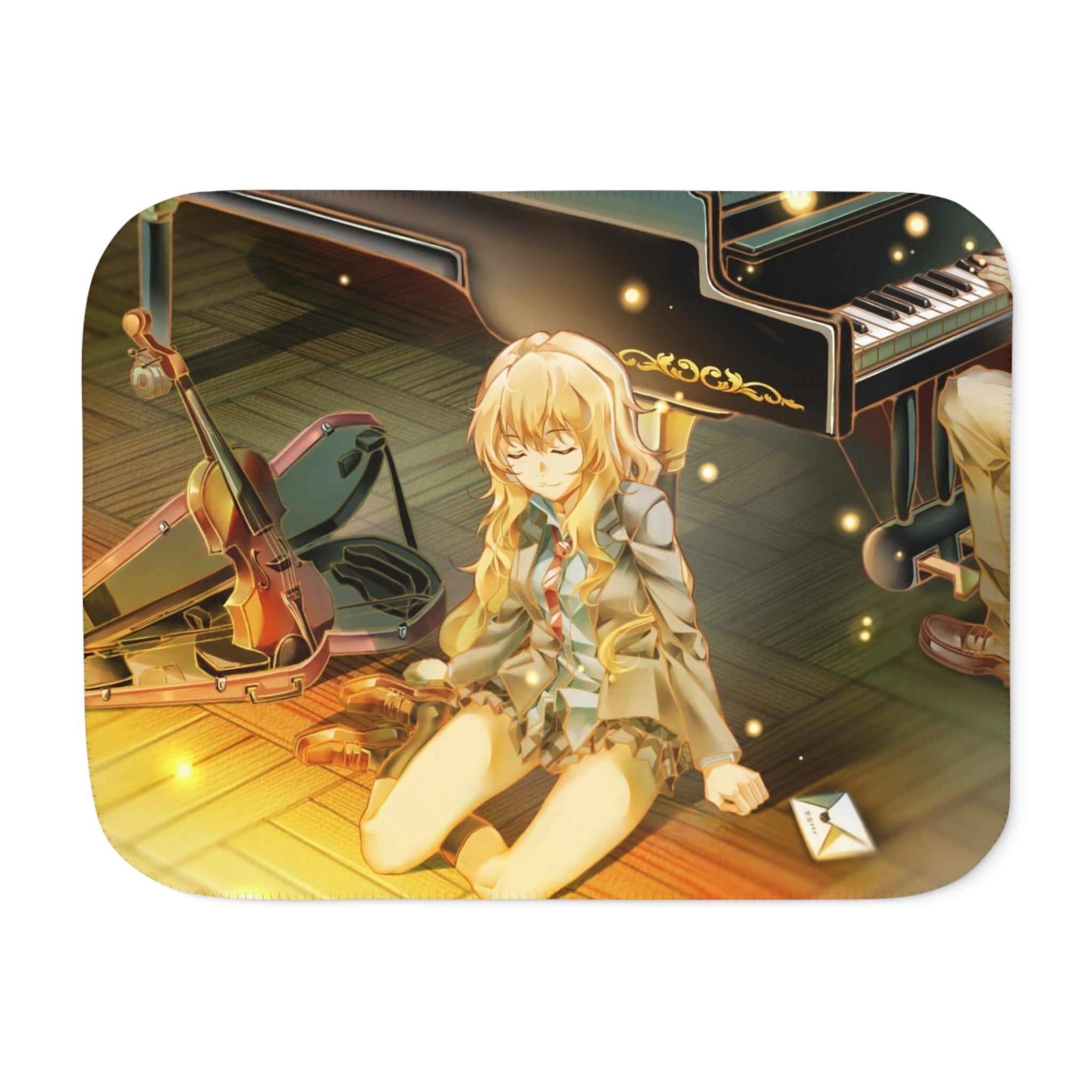 Anime Your Lie in April Sherpa Blanket