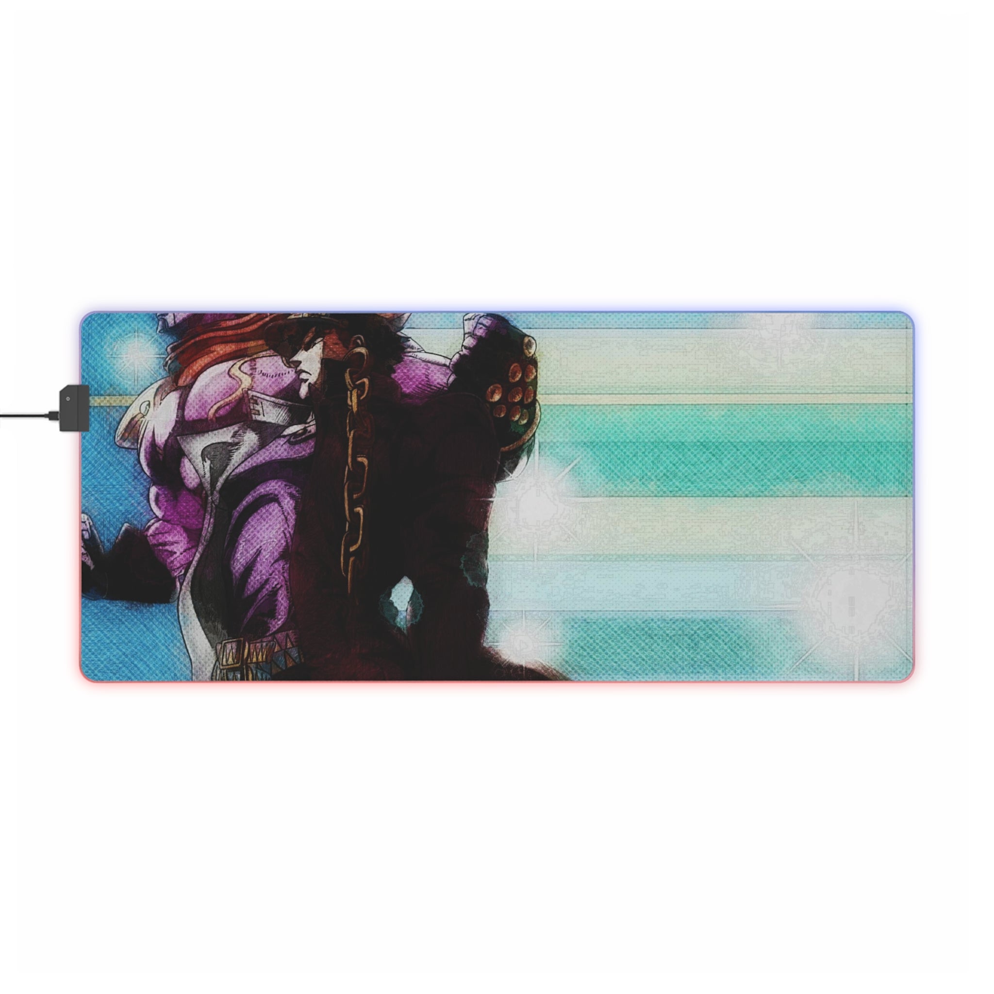 Anime Jojo's Bizarre Adventure RGB LED Mouse Pad (Desk Mat)