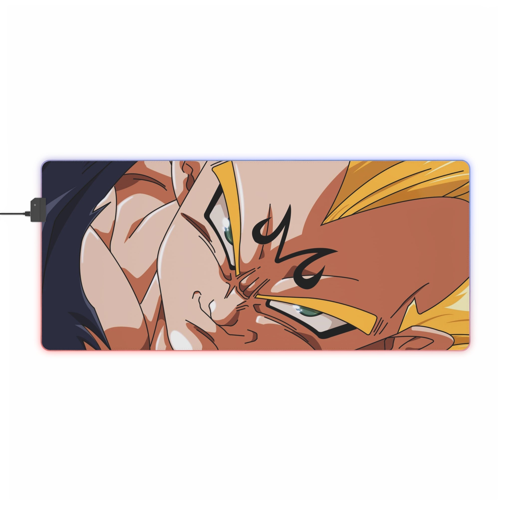 Majin Vegeta face RGB LED Mouse Pad (Desk Mat)