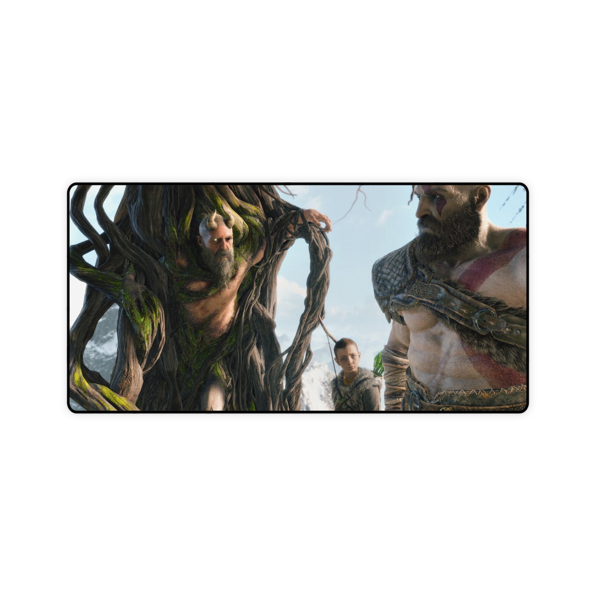 God of War (2018) Kratos and Mimir Mouse Pad (Desk Mat)