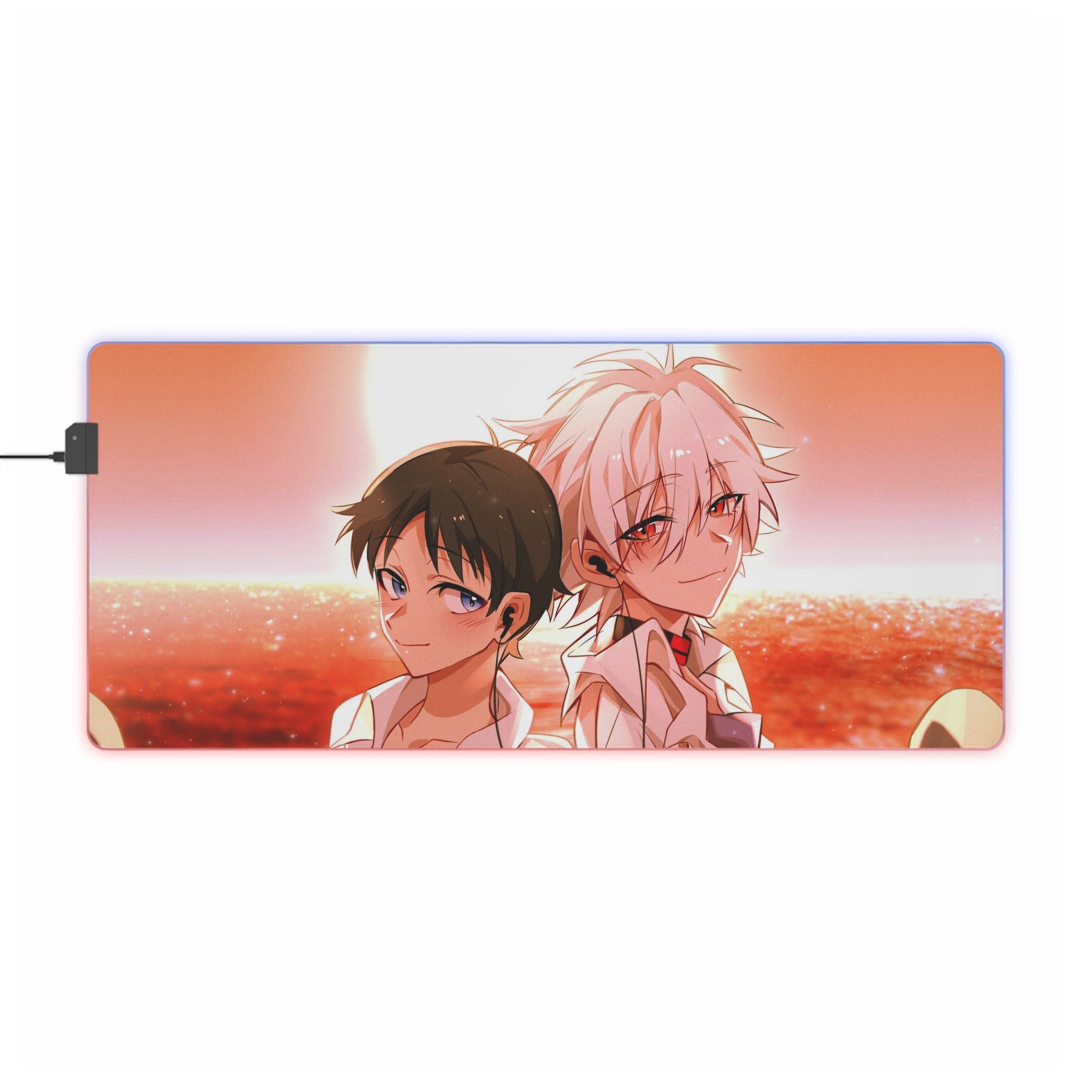 Neon Genesis Evangelion Shinji Ikari, Kaworu Nagisa RGB LED Mouse Pad