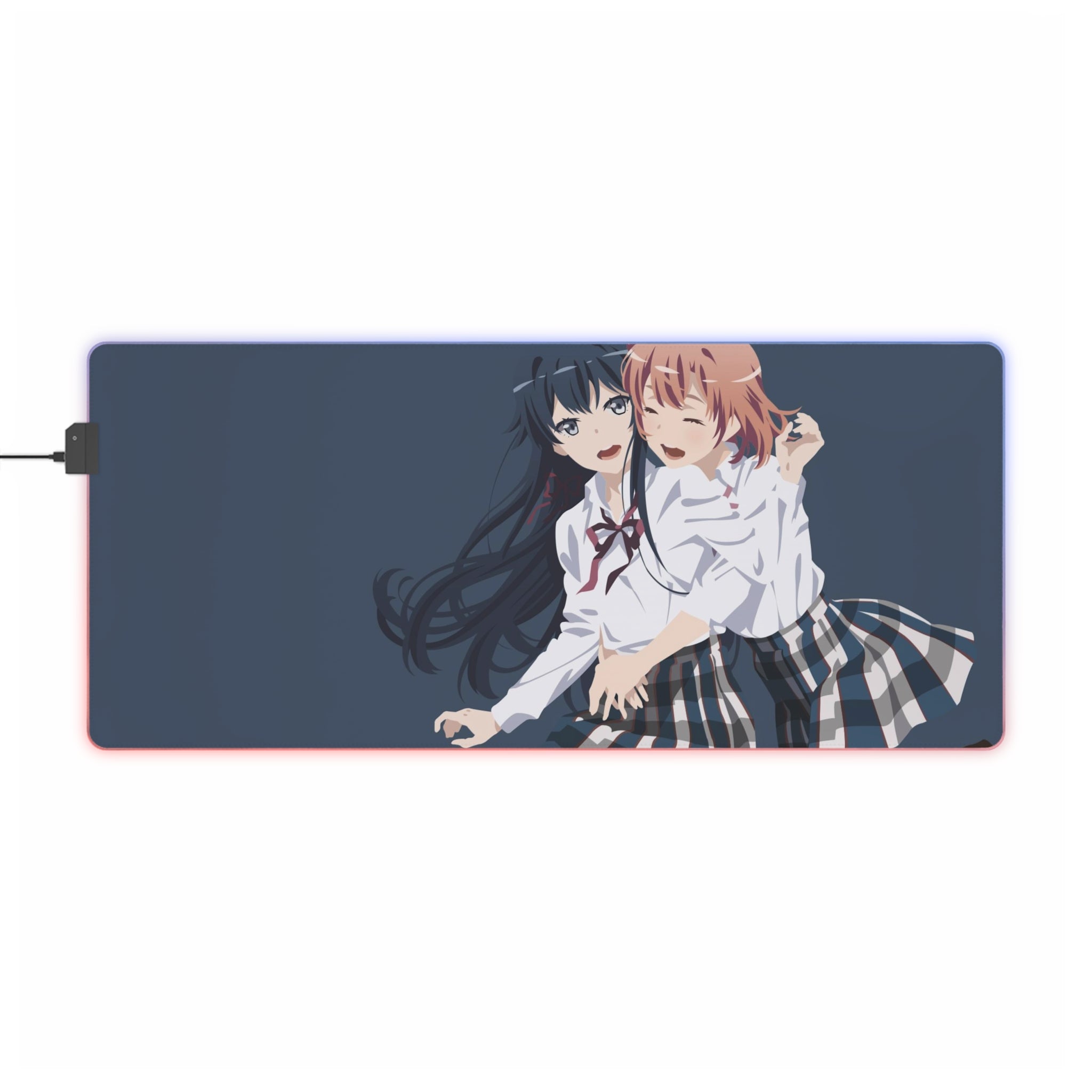 Oregairu Vector Background for Desktop RGB LED Mouse Pad (Desk Mat)