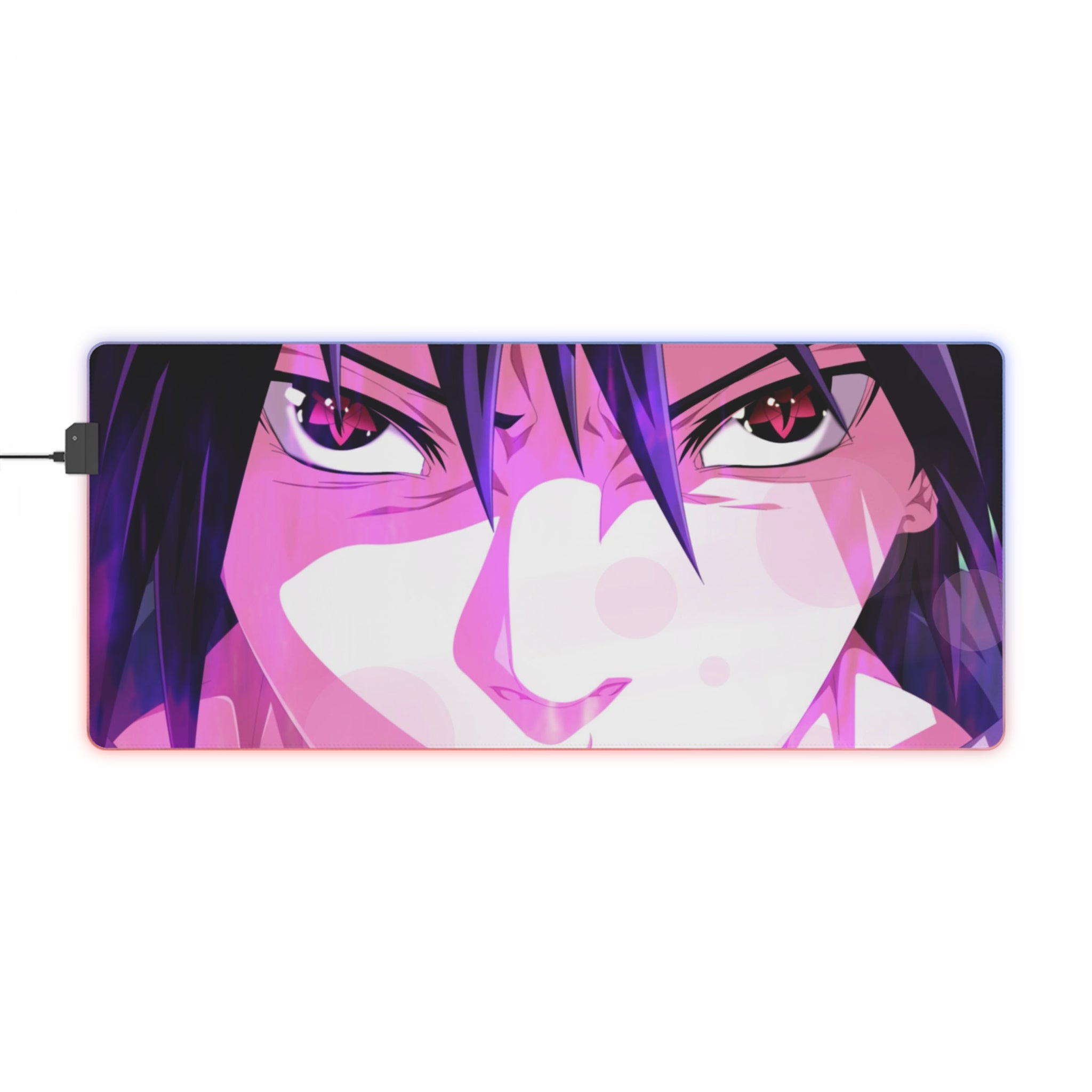 Sasuke (Mangekyou sharingan) RGB LED Mouse Pad (Desk Mat)