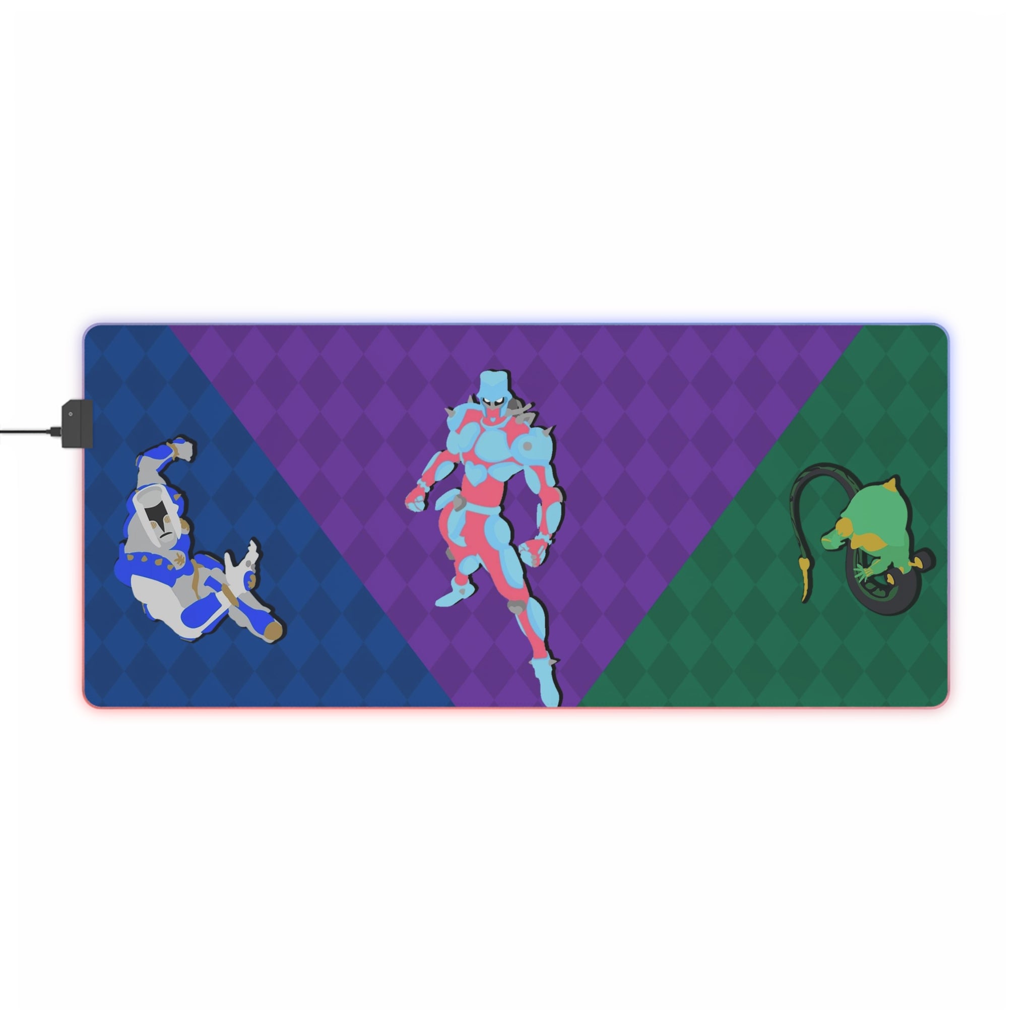 Anime Jojo's Bizarre Adventure RGB LED Mouse Pad (Desk Mat)