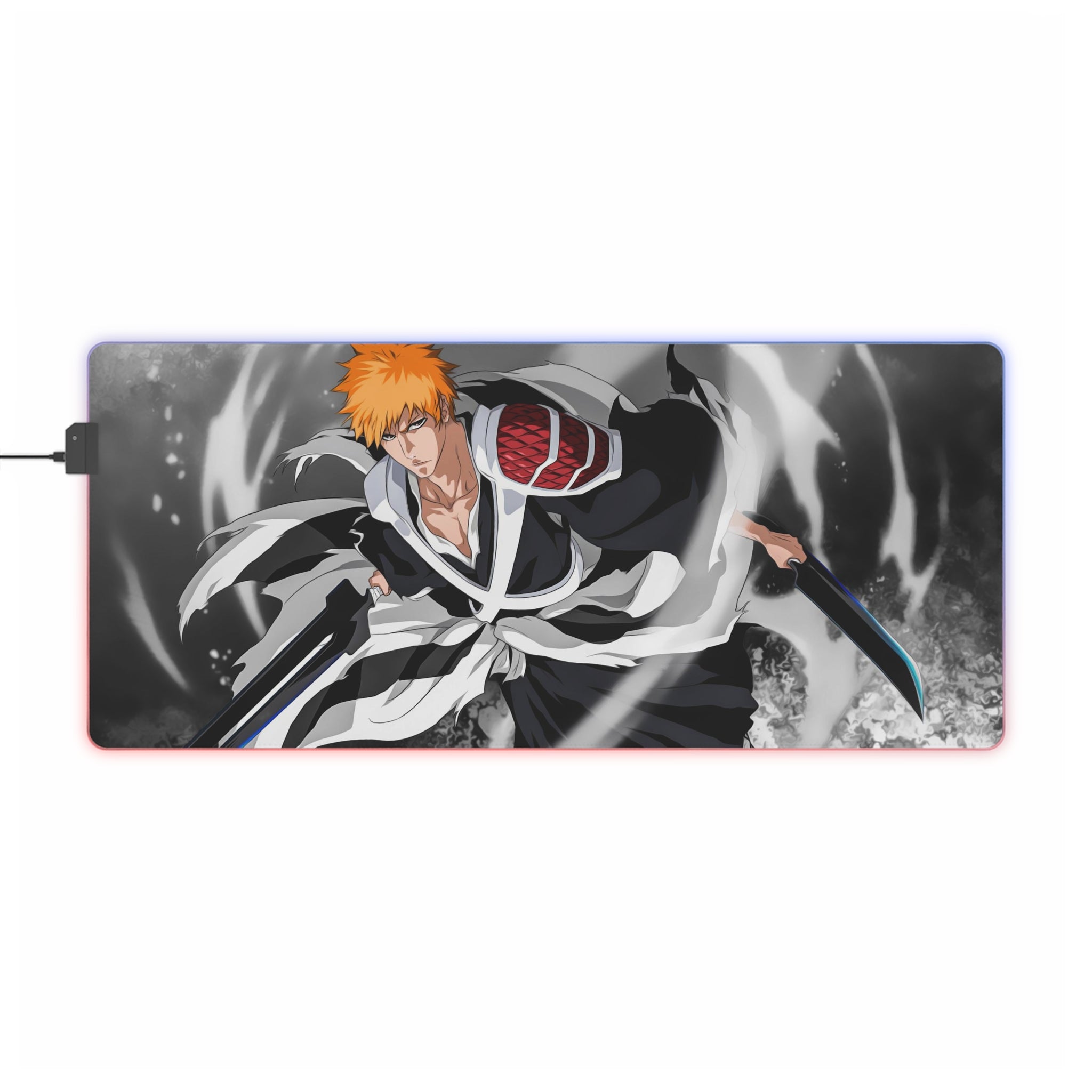 Bleach ichigo true shikai RGB LED Mouse Pad (Desk Mat)