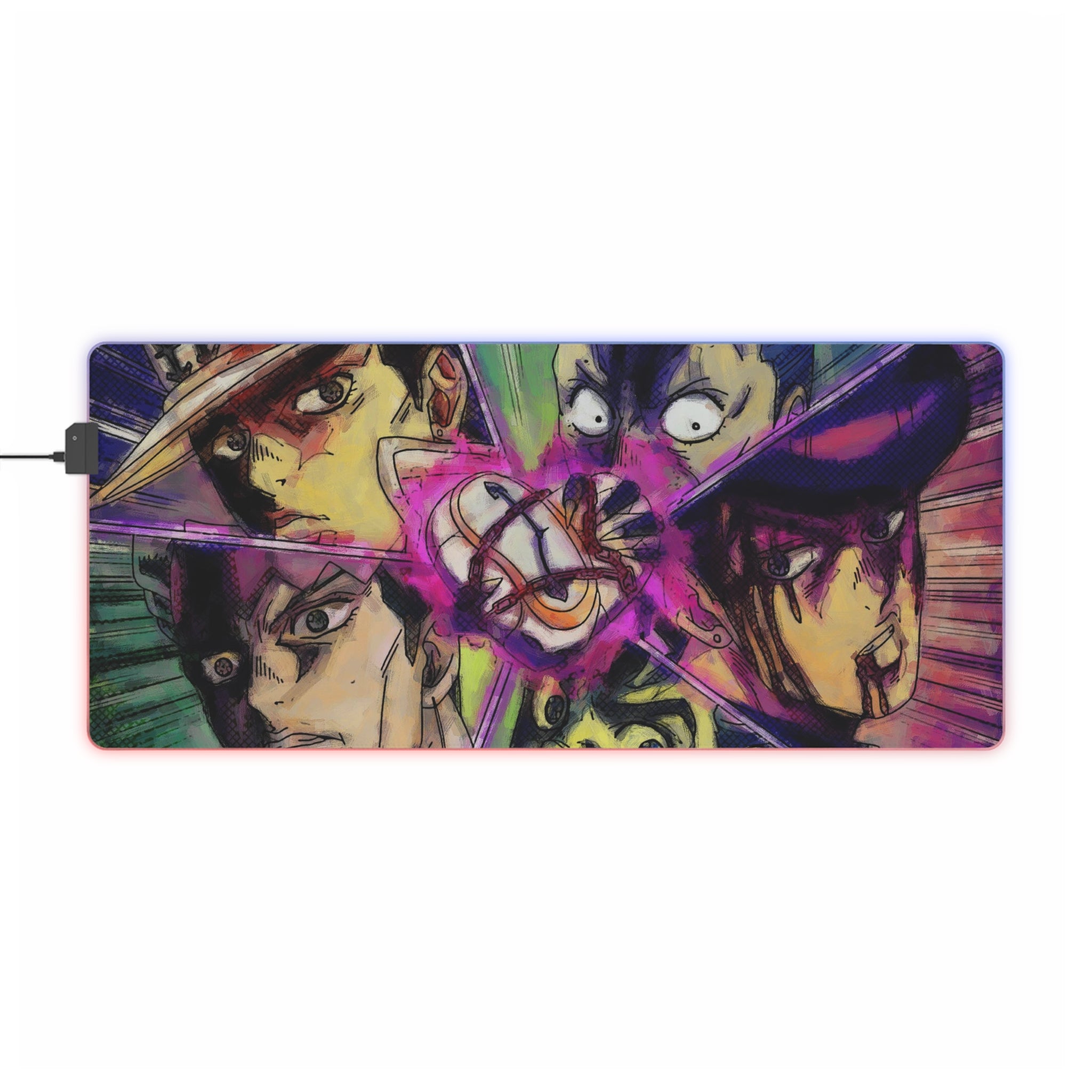 Anime Jojo's Bizarre Adventure RGB LED Mouse Pad (Desk Mat) – Anime ...