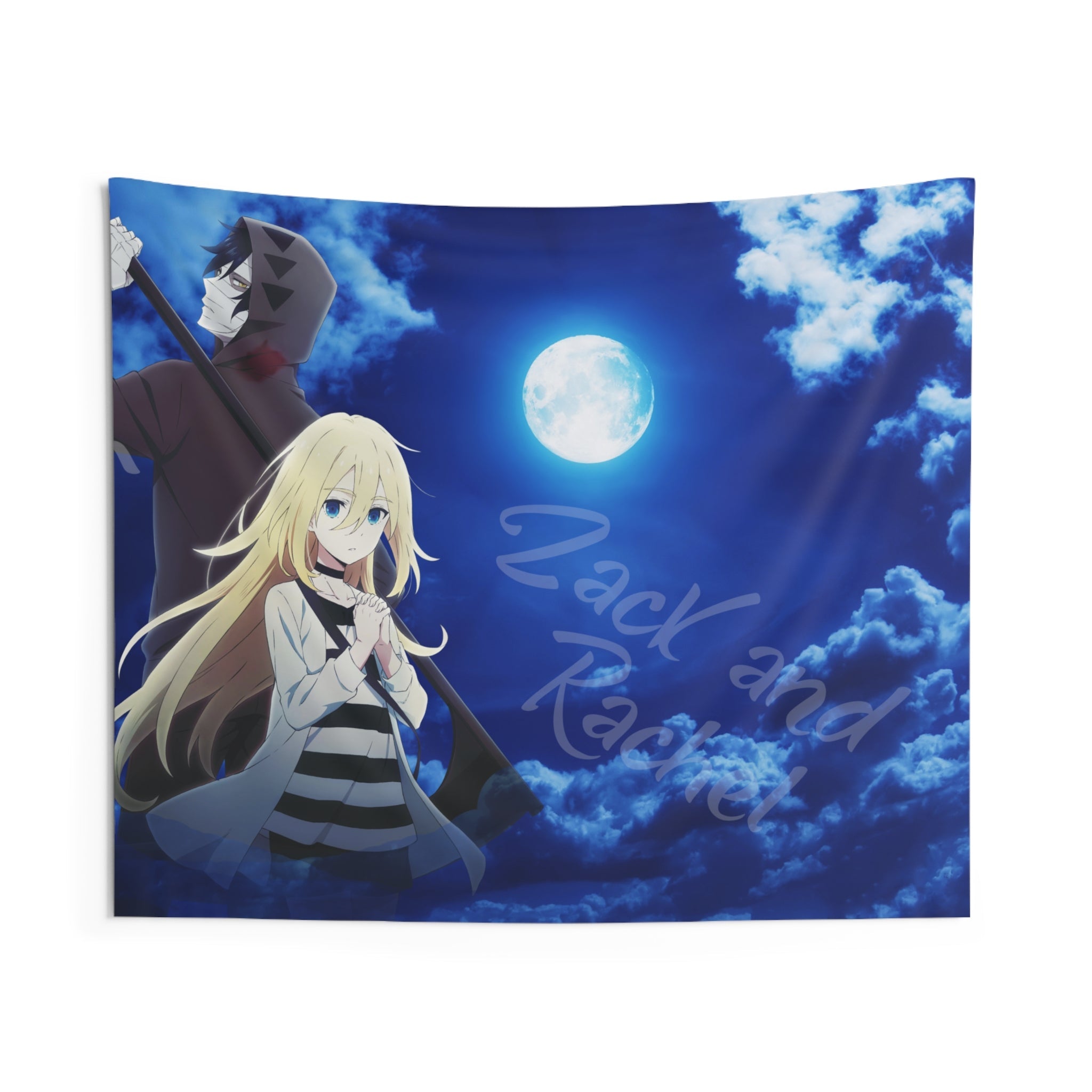 Zack and Rachel On The Moon Indoor Wall Tapestry