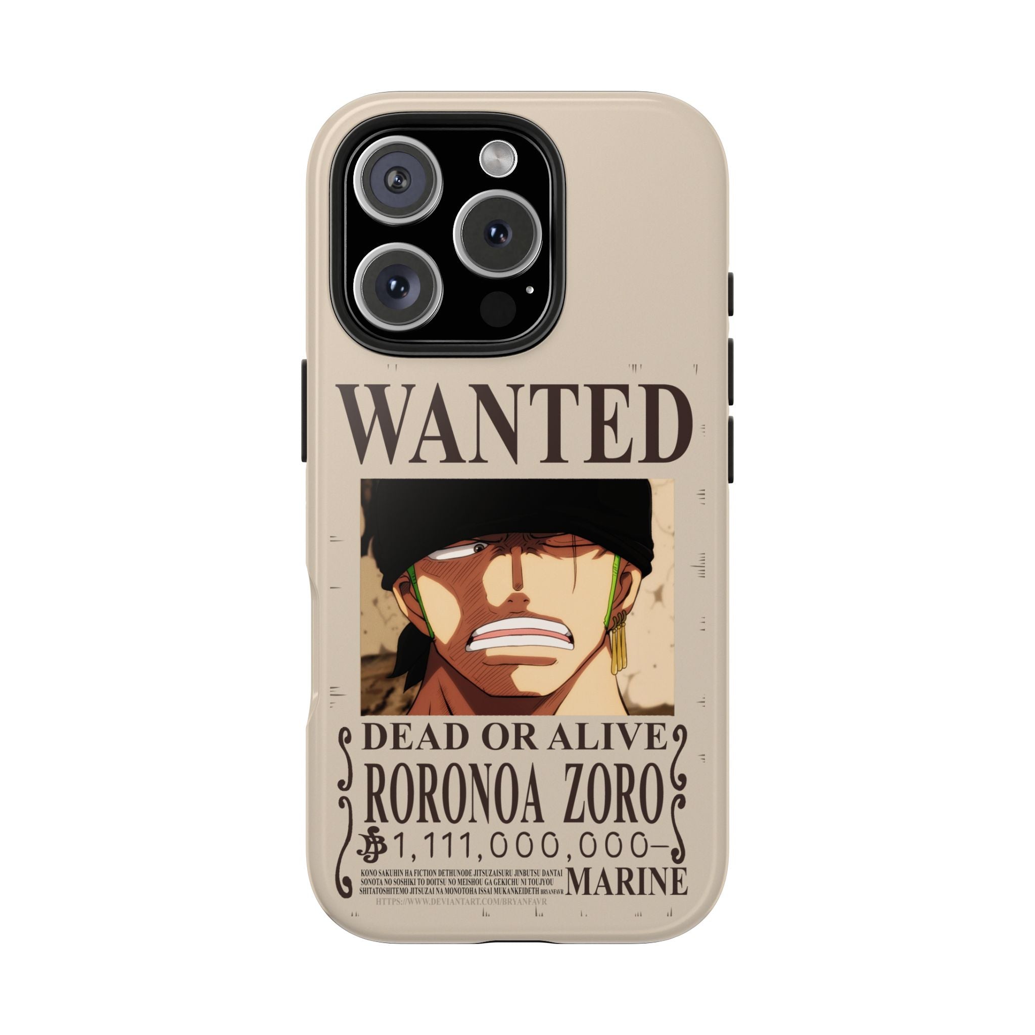 One Piece Wanted Roronoa Zoro iPhone Cases
