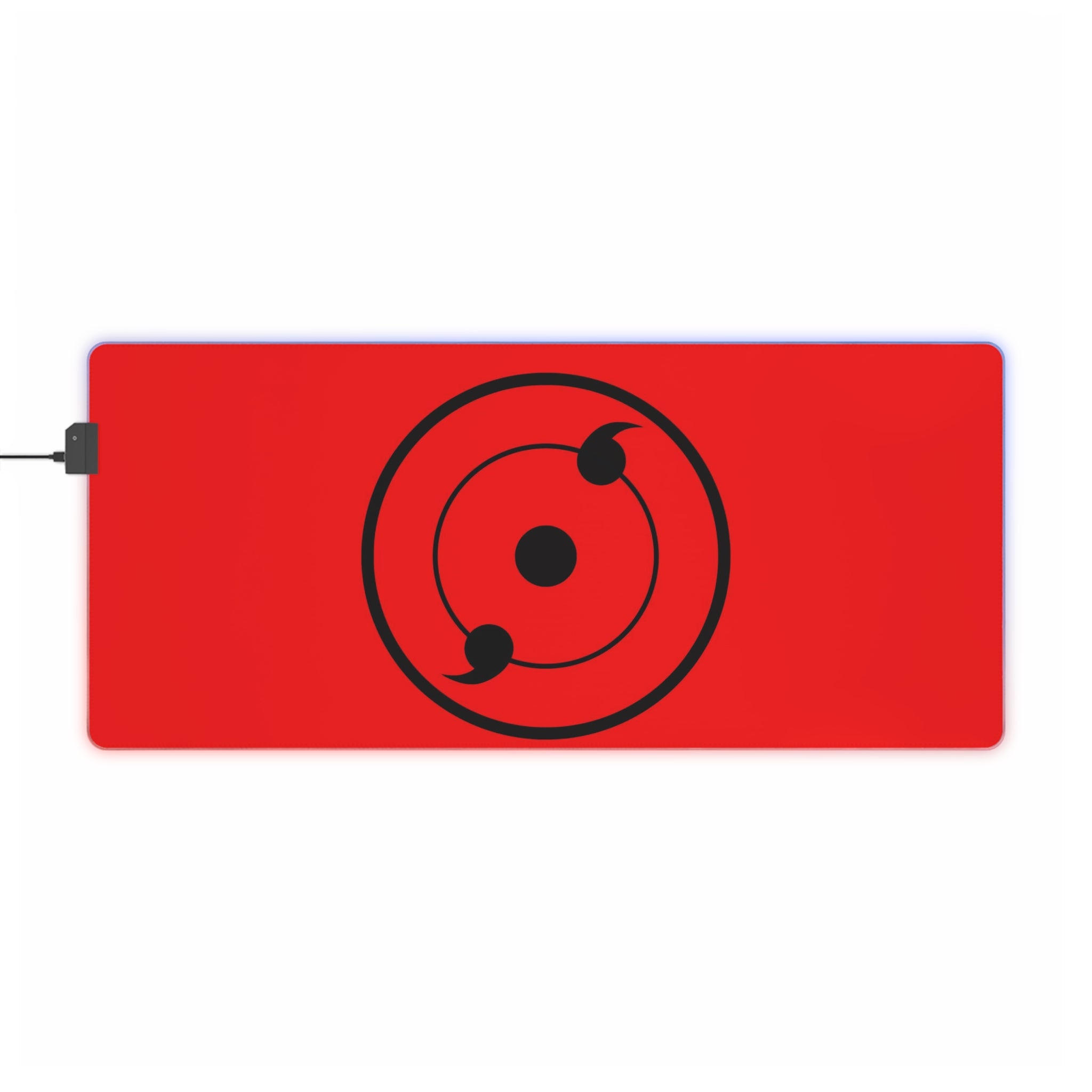 Double Tomoe Sharingan RGB LED Mouse Pad (Desk Mat)