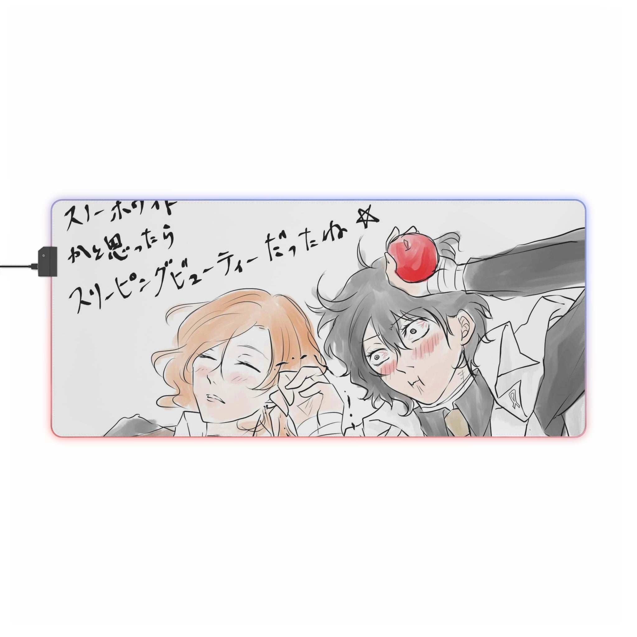 Bungou Stray Dogs Osamu Dazai, Chuuya Nakahara RGB LED Mouse Pad (Desk