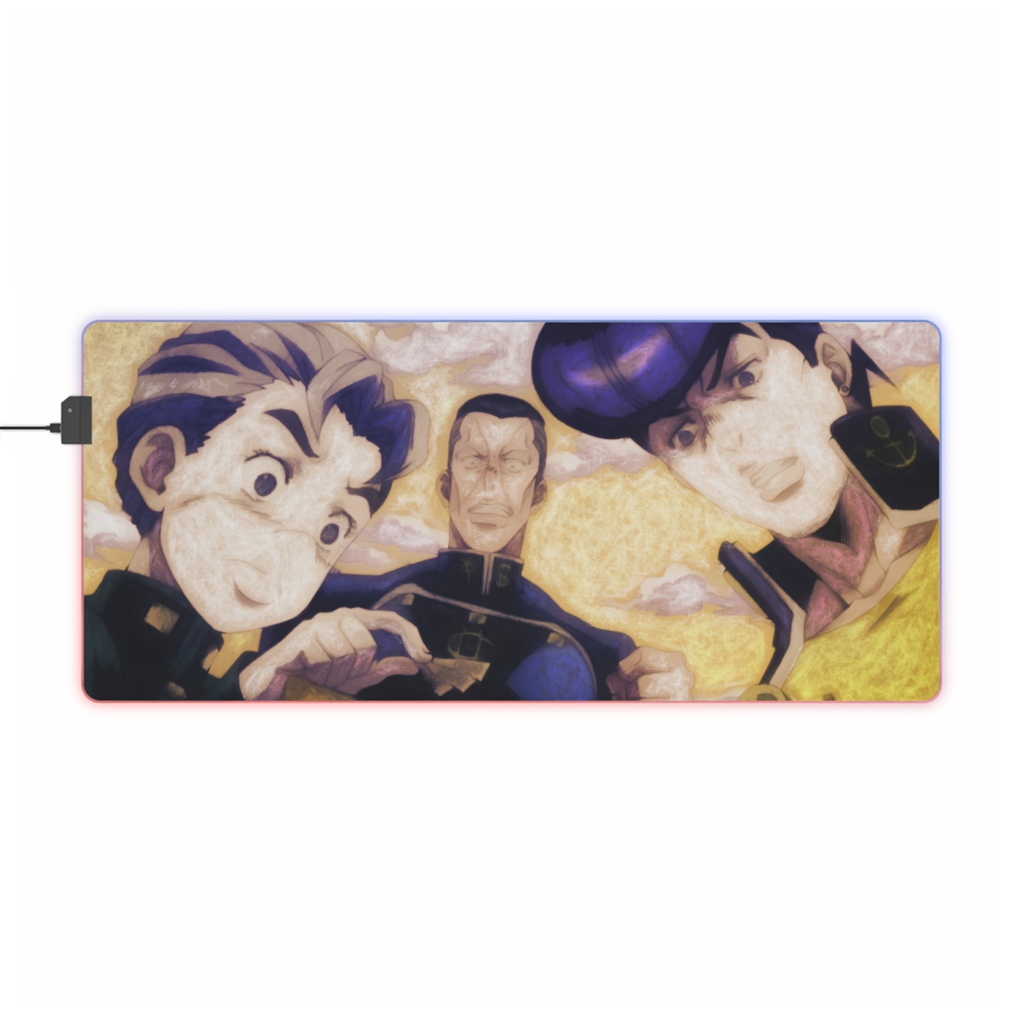 Anime Jojo's Bizarre Adventure RGB LED Mouse Pad (Desk Mat)