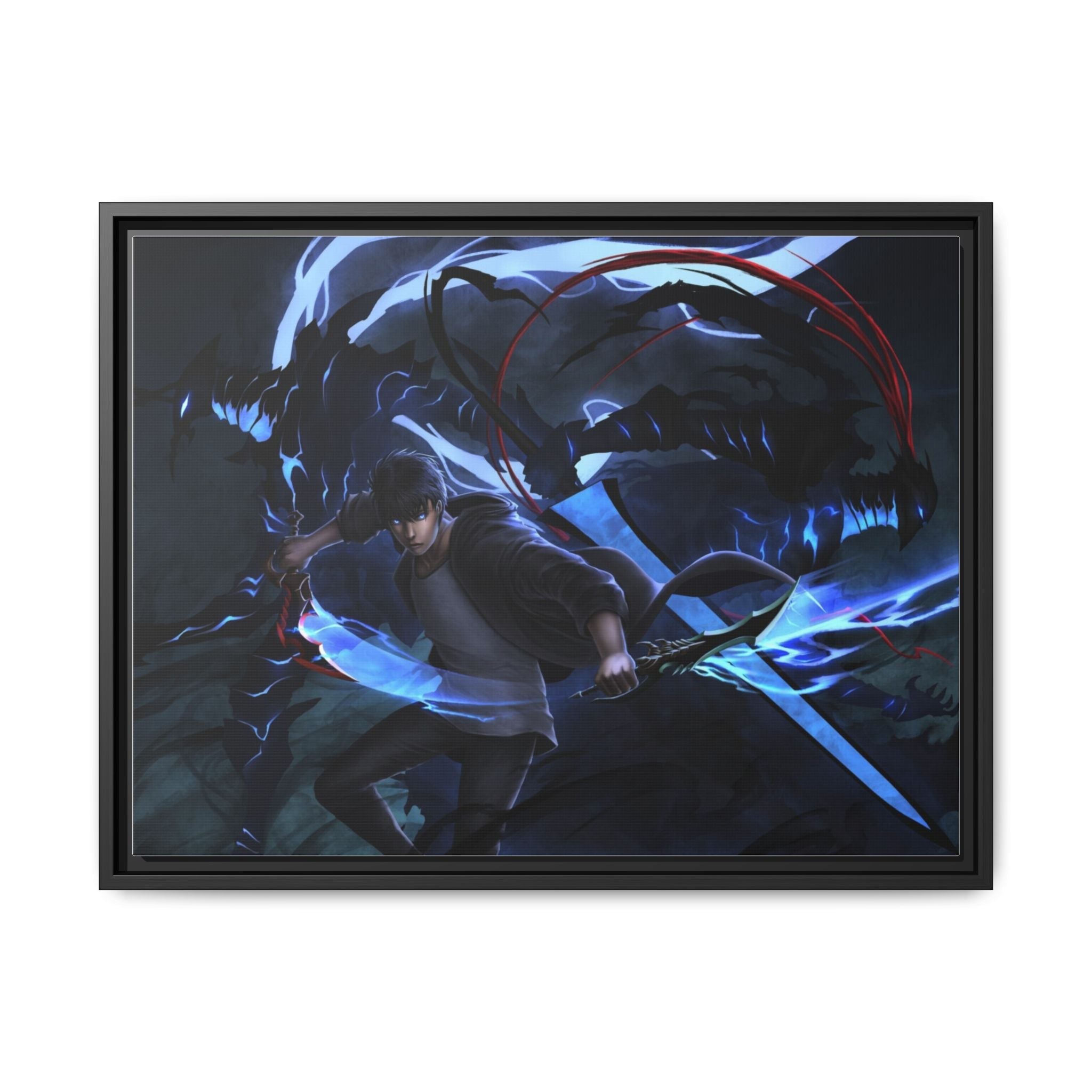 Anime Solo Leveling Canvas Framed Art Print