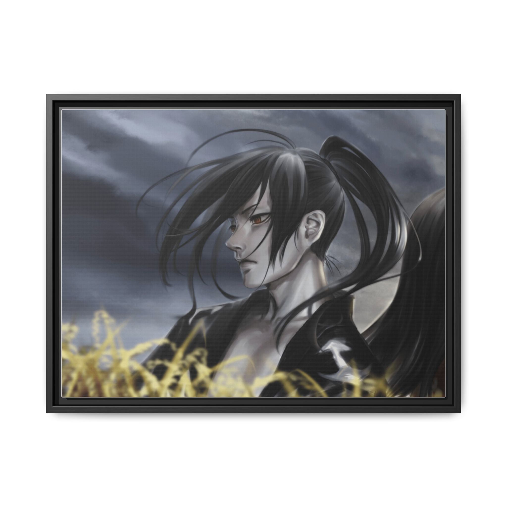 Hyakkimaru and Mio Canvas Framed Art Print