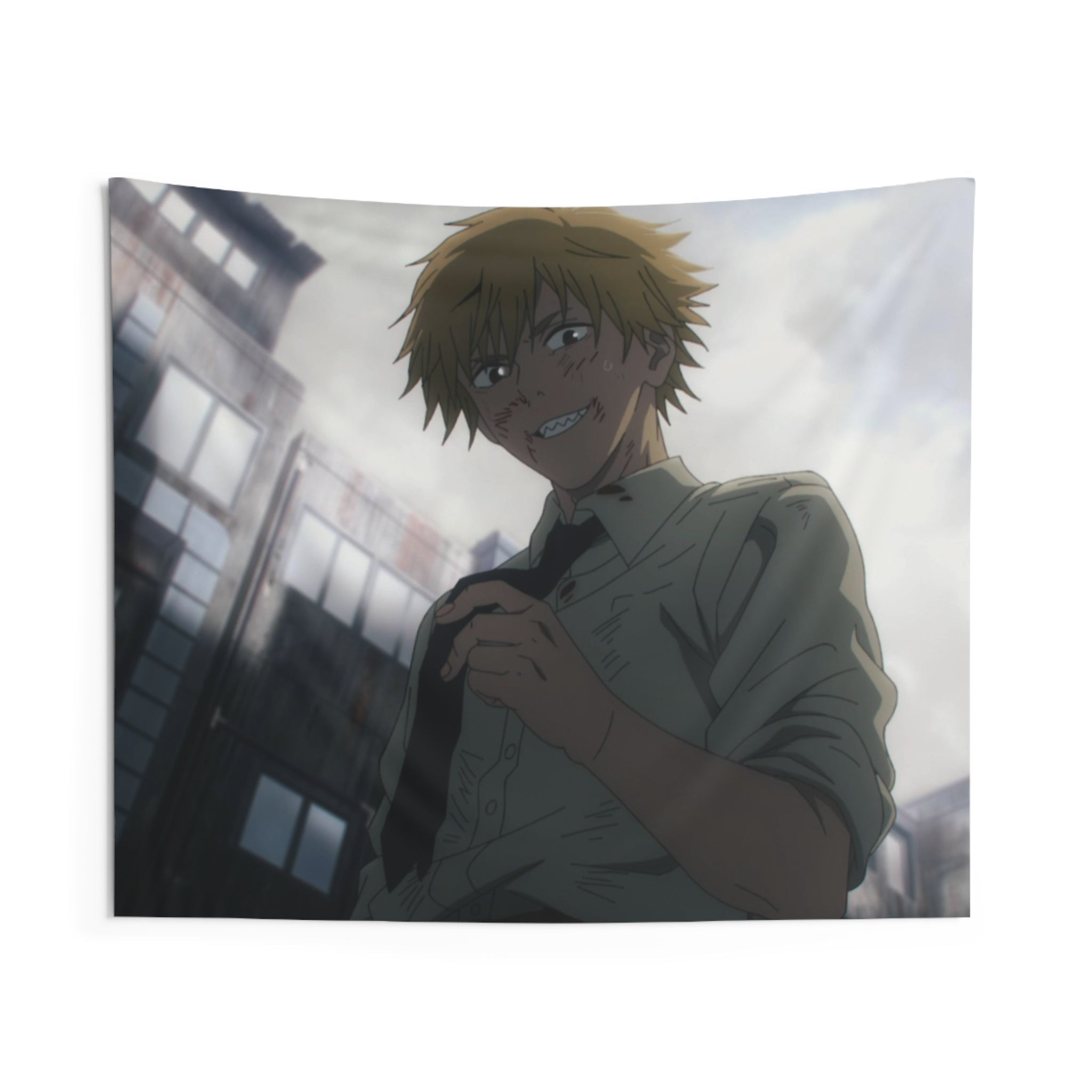 Denji's Evil Smile Indoor Wall Tapestry