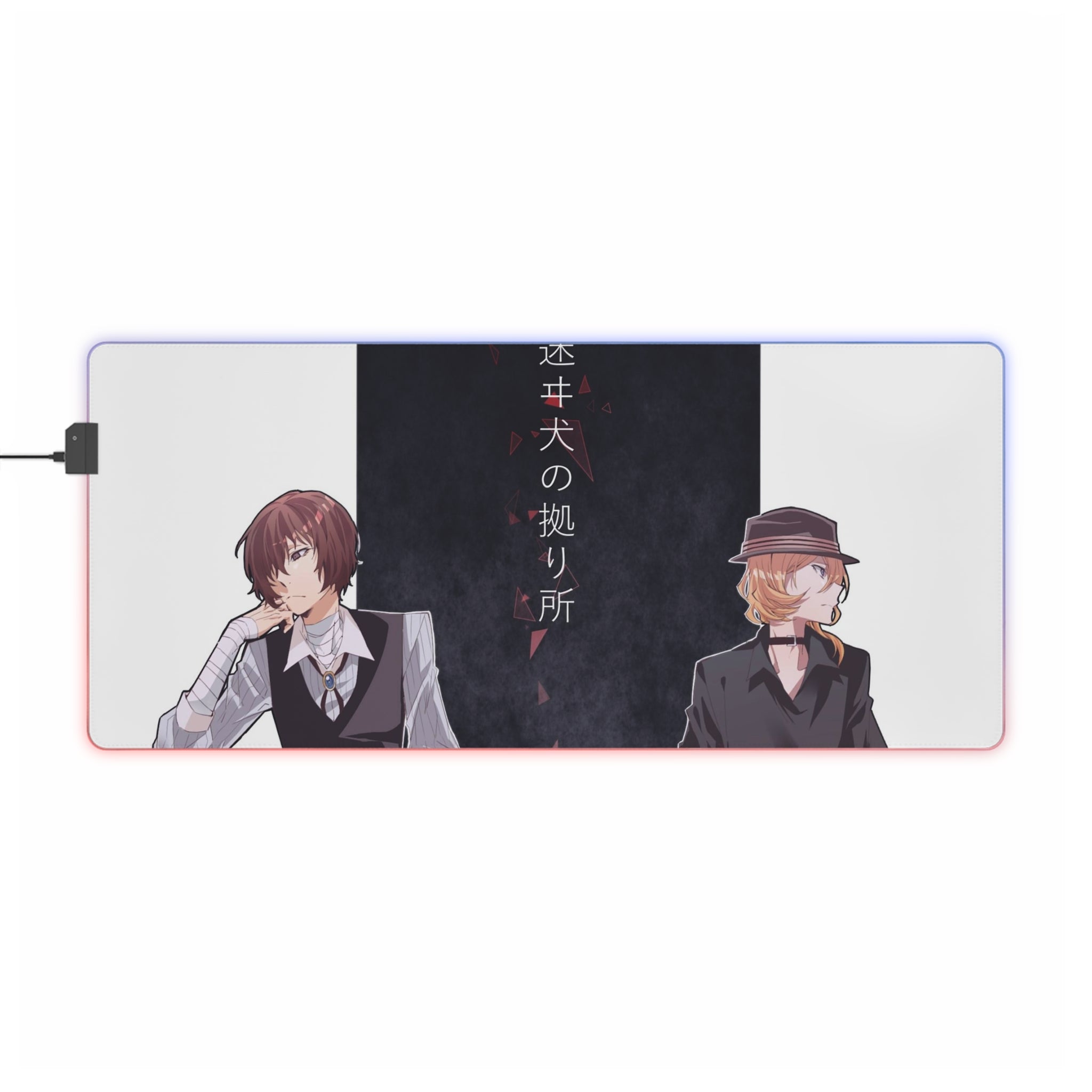Bungou Stray Dogs Osamu Dazai, Chuuya Nakahara RGB LED Mouse Pad (Desk