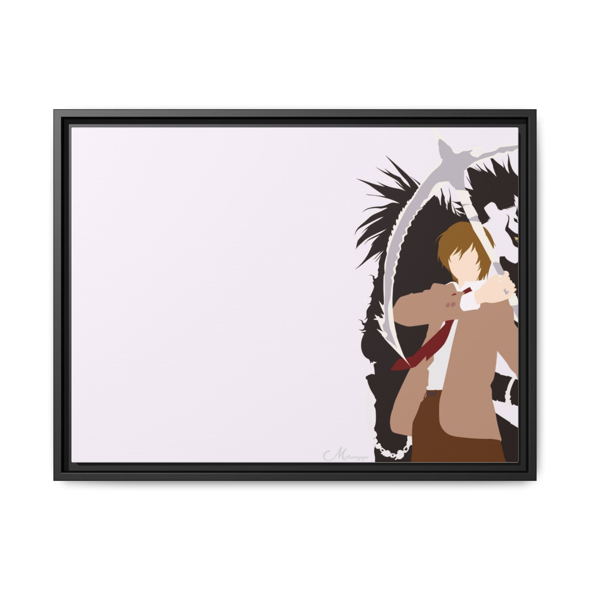 Death Note Light Yagami, Ryuk Canvas Framed Art Print