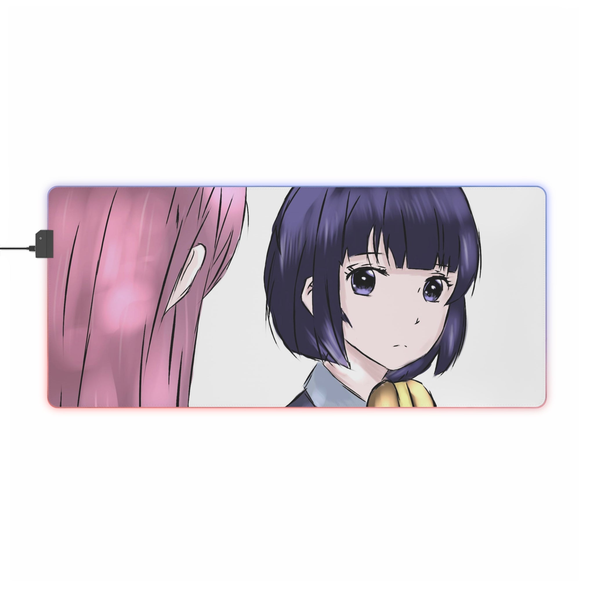 Kuzu No Honkai Hanabi Yasuraoka, Sanae Ebato RGB LED Mouse Pad (Desk M