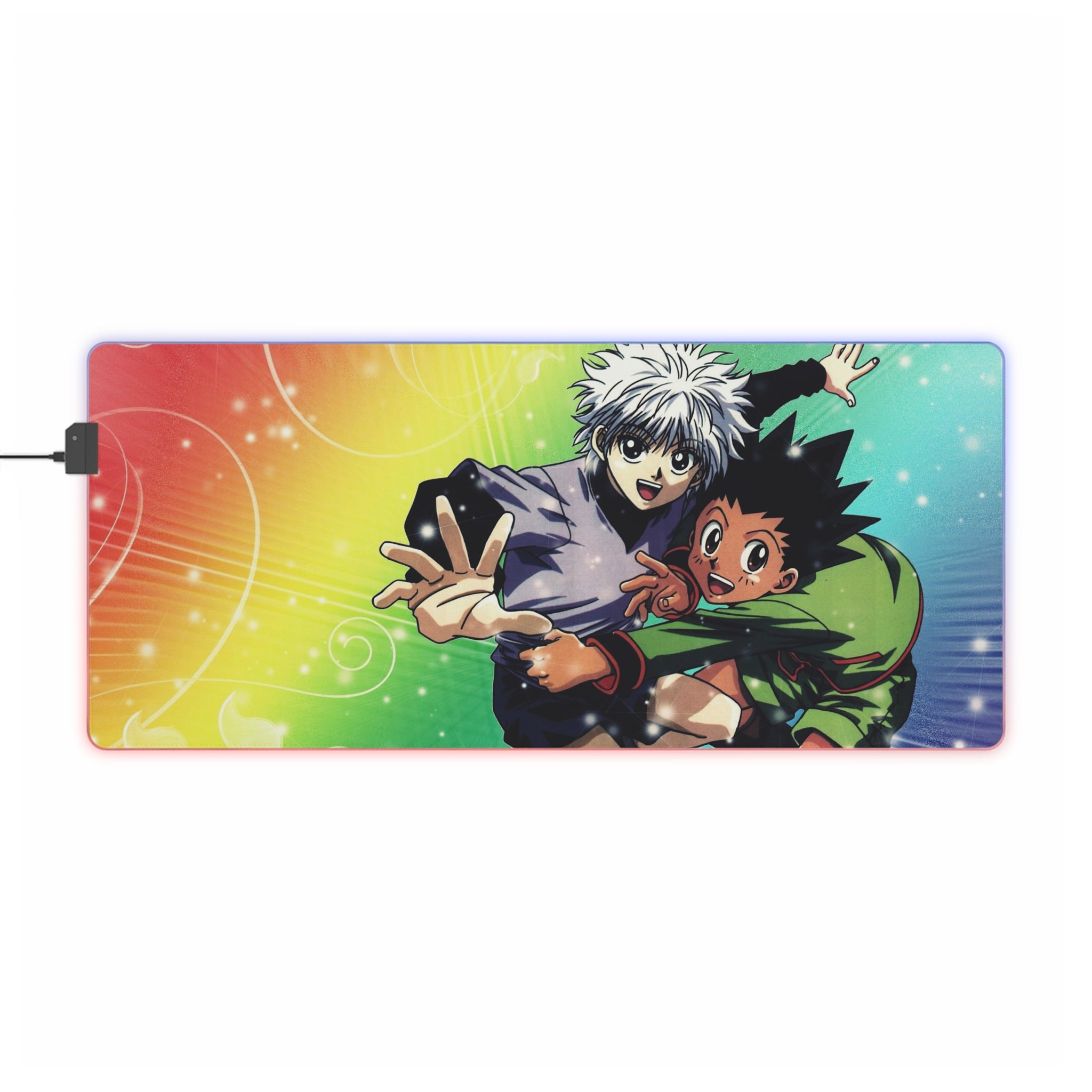 Hunter x Hunter Killua Zoldyck, Gon Freecss RGB LED Mouse Pad (Desk Ma ...