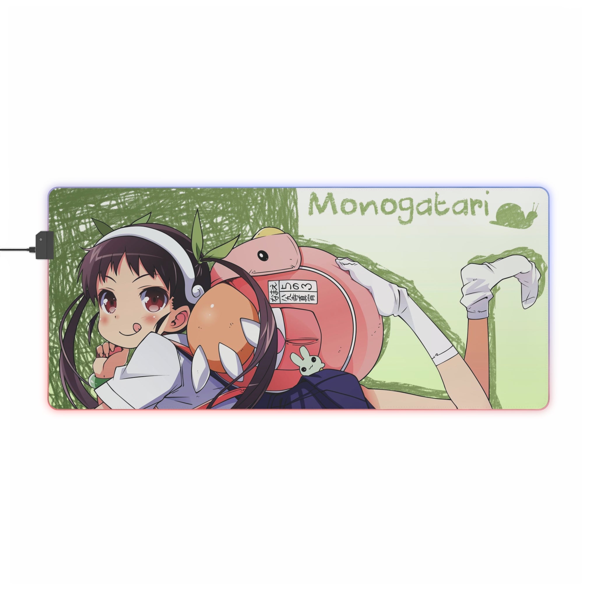 Mayoi the Crayon Snail RGB LED Mouse Pad (Desk Mat)