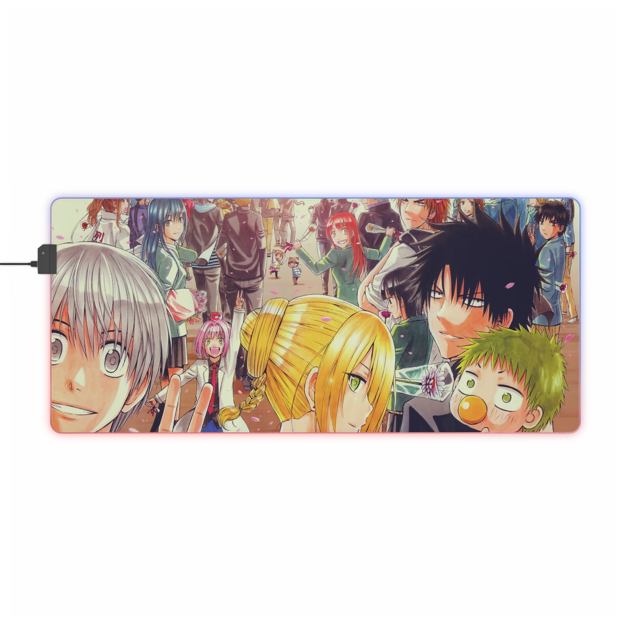 Beelzebub Tatsumi Oga, Hildegarde, Takayuki Furuichi RGB LED Mouse Pad