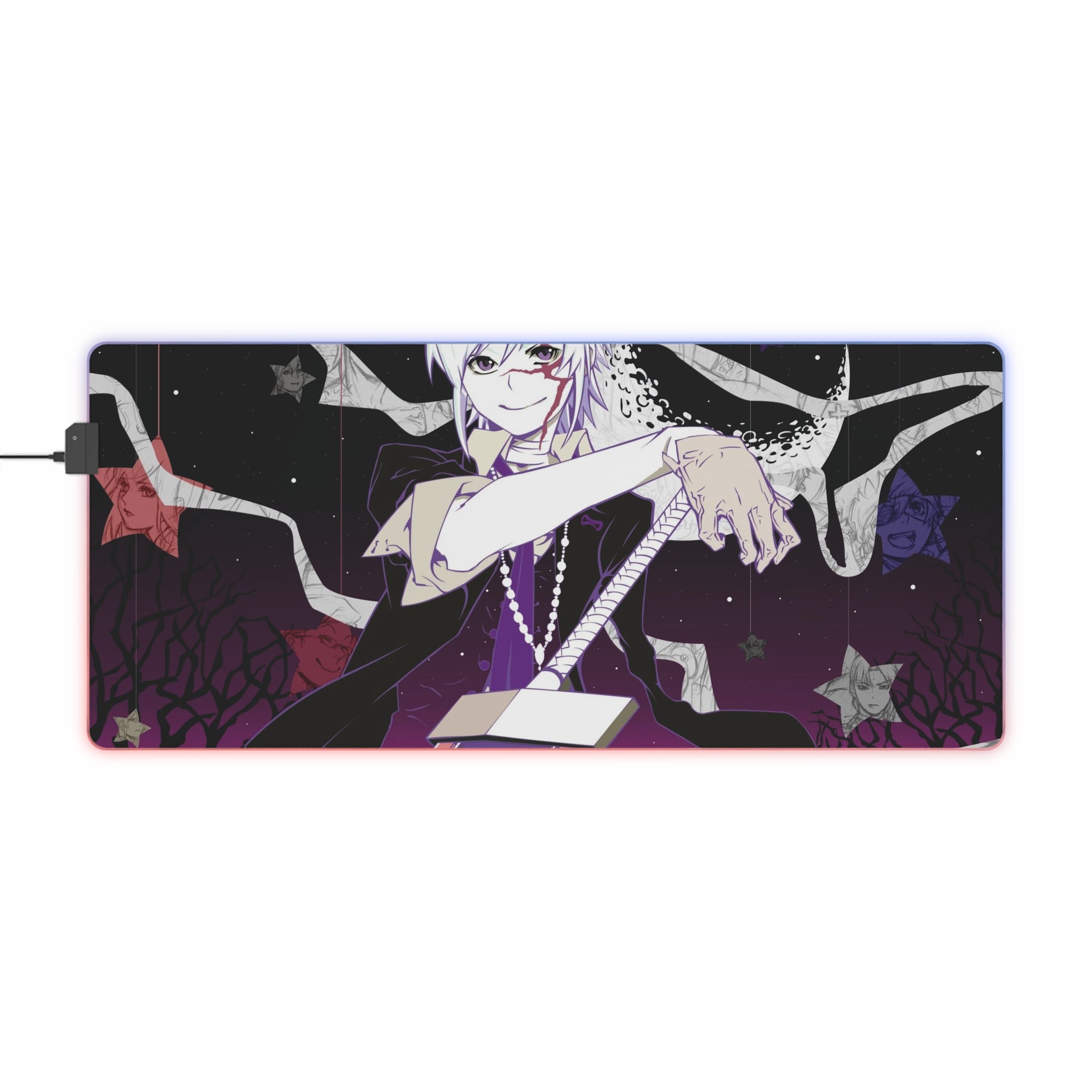 D.Gray-man Allen Walker RGB LED Mouse Pad (Desk Mat)
