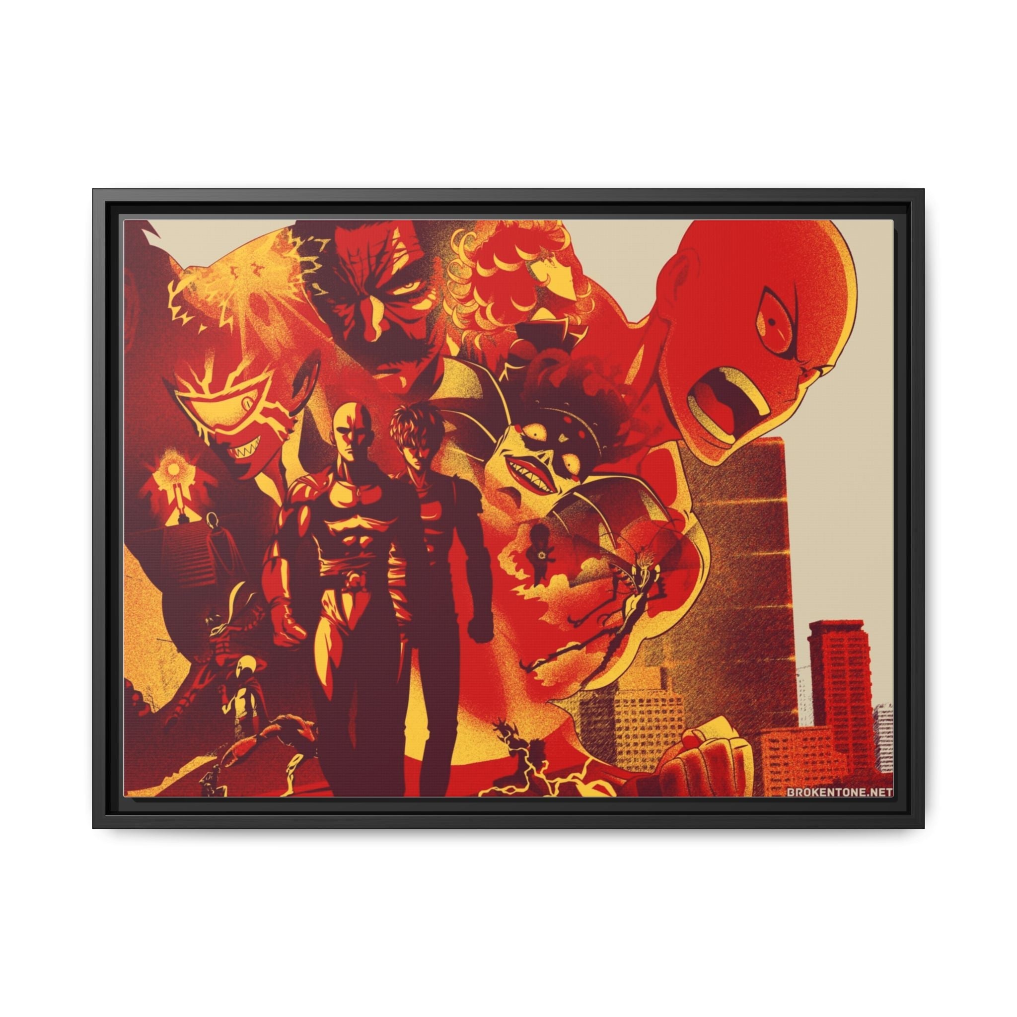 Anime One-Punch Man Canvas Framed Art Print