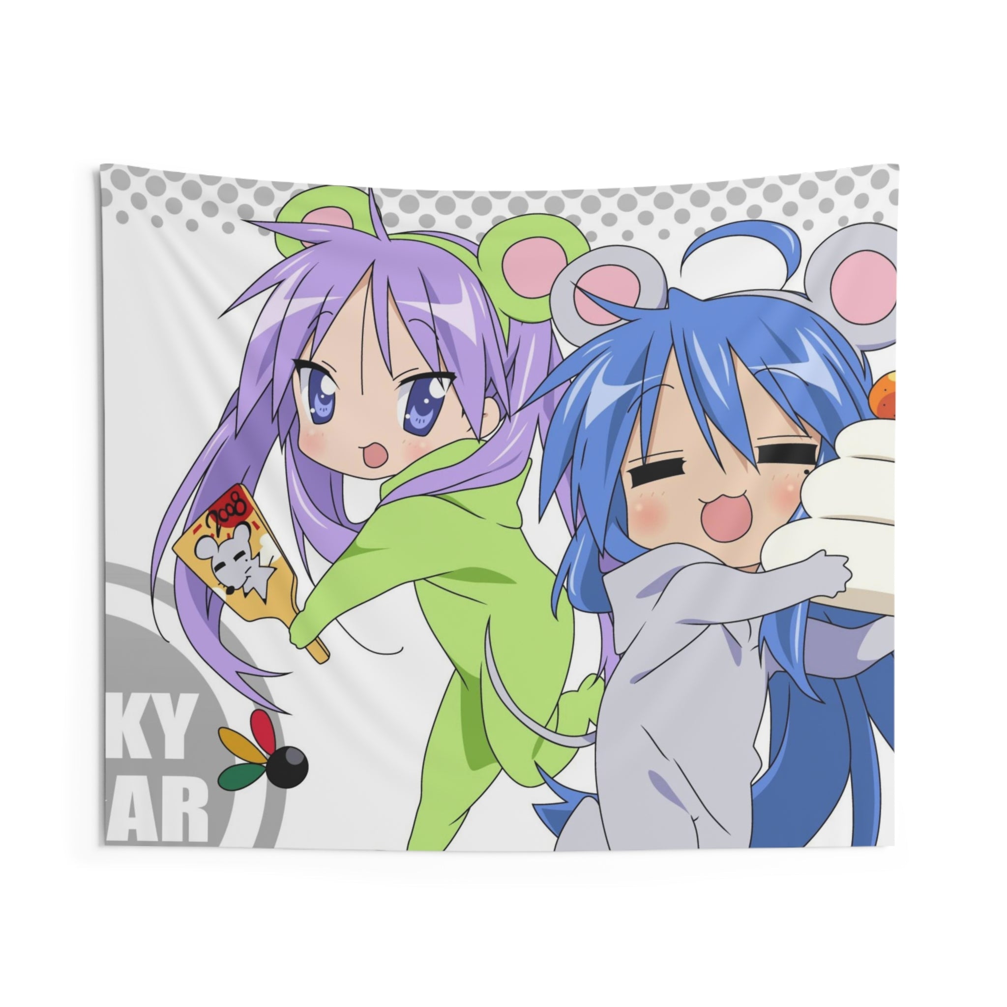 Lucky Star Konata Izumi, Kagami Hiiragi Indoor Wall Tapestry