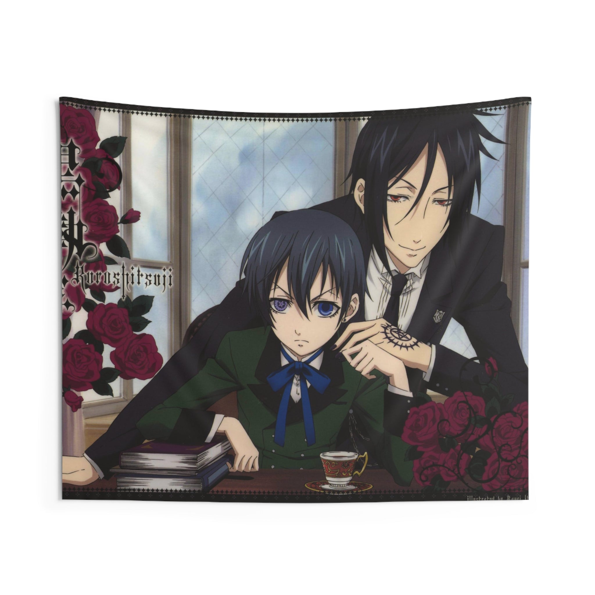 Black Butler Indoor Wall Tapestry