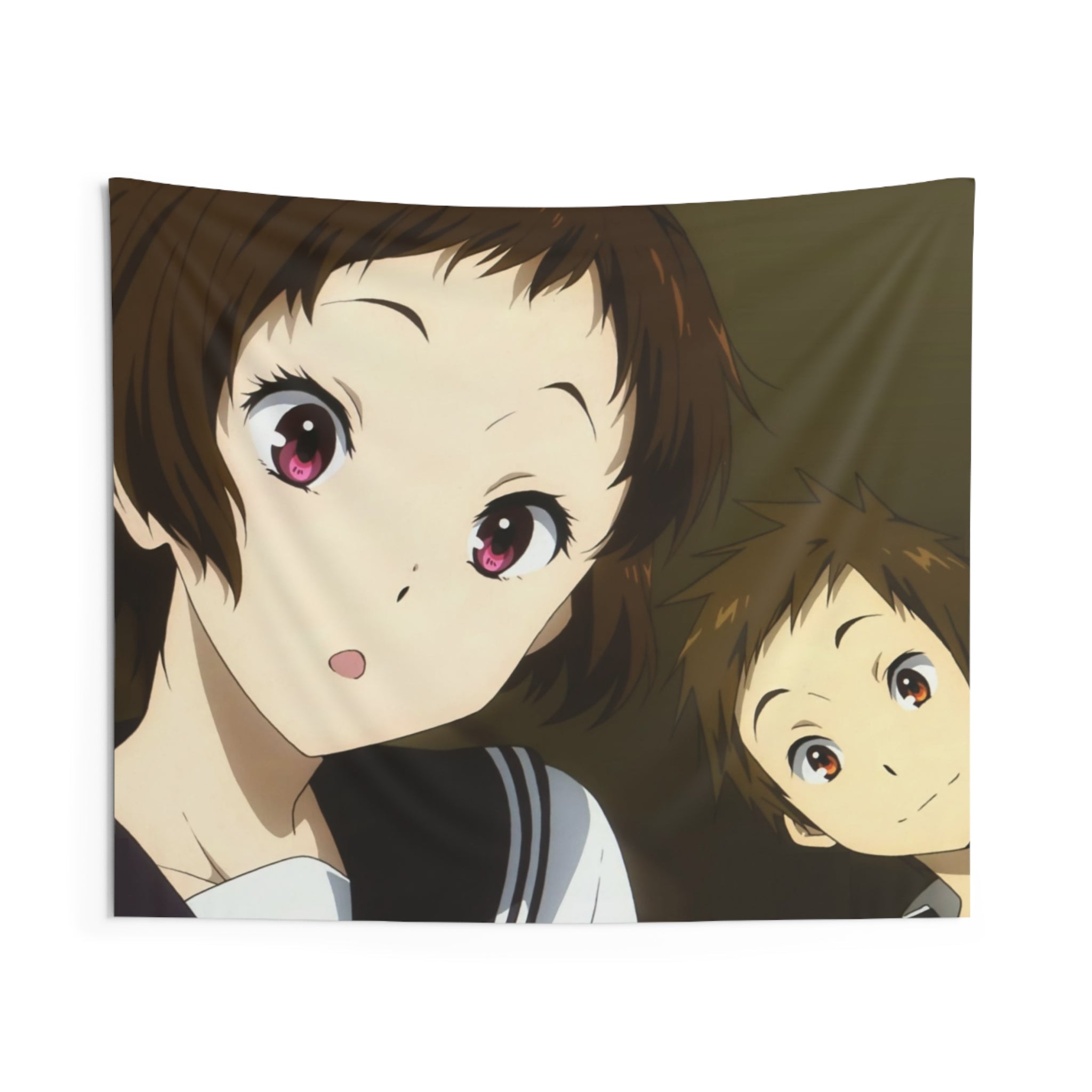 Satoshi Fukube And Mayaka Ibara Faces Indoor Wall Tapestry