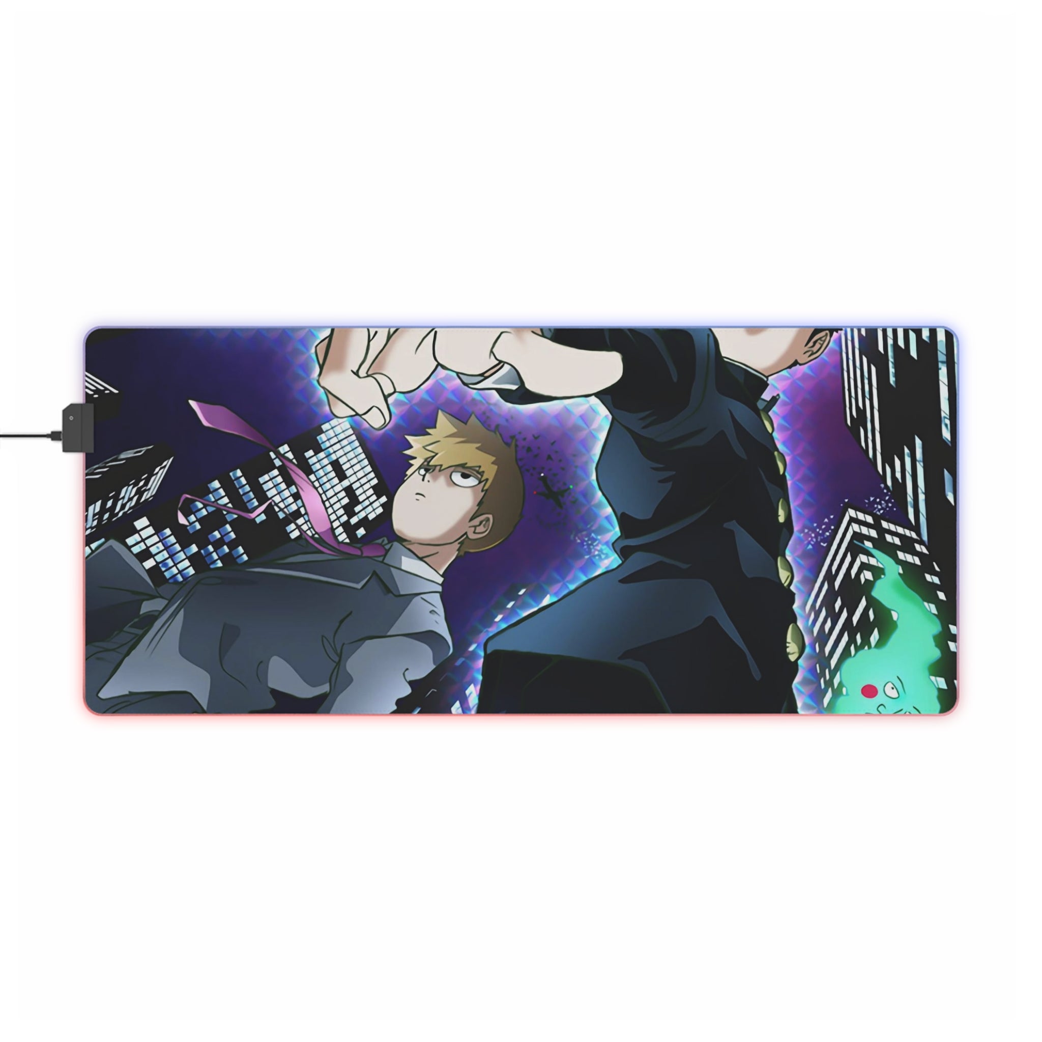 Mob Psycho 100 Arataka Reigen, Shigeo Kageyama, Ekubo RGB LED Mouse Pa