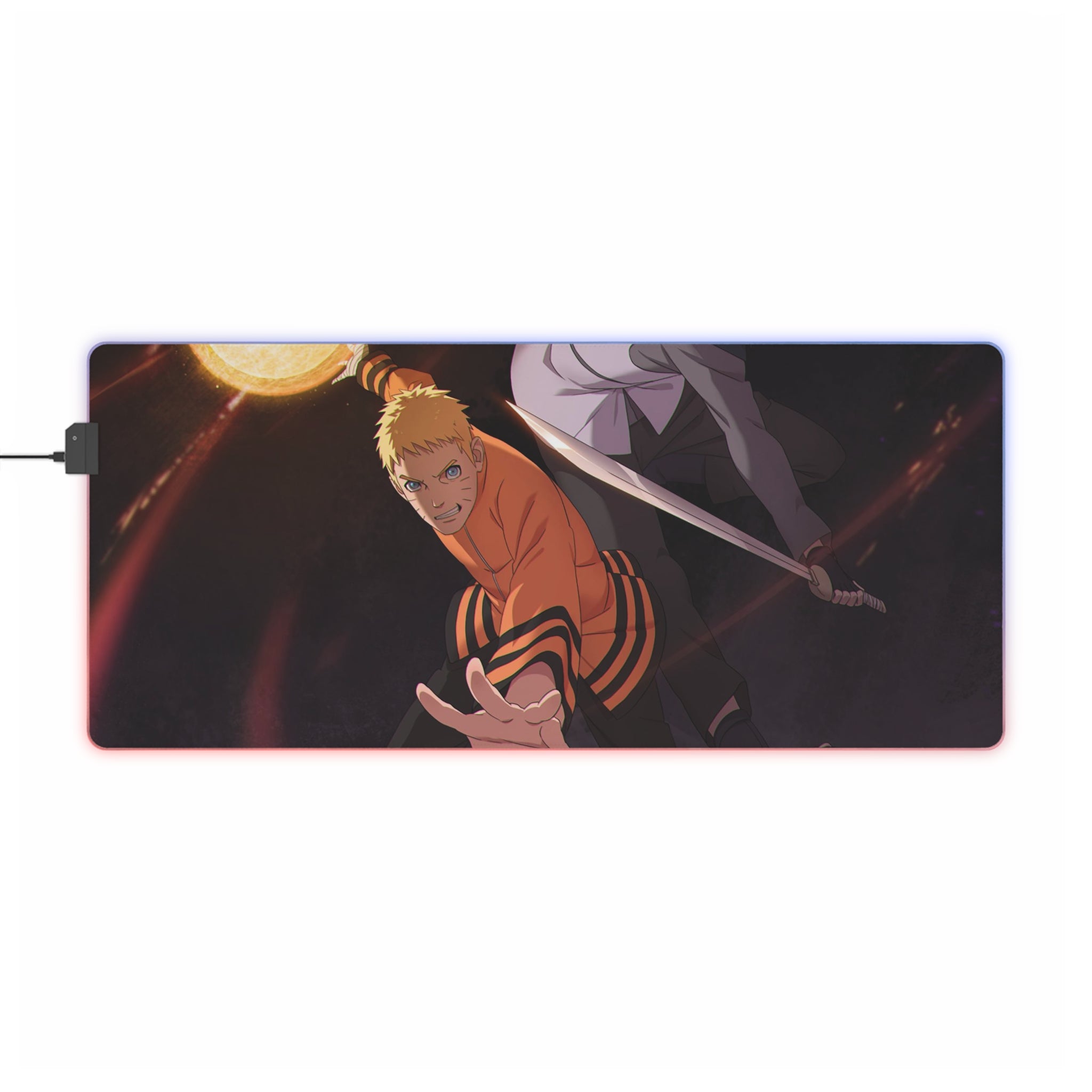 Sasuke and Naruto RGB LED Mouse Pad (Desk Mat) – Anime Desk Mat