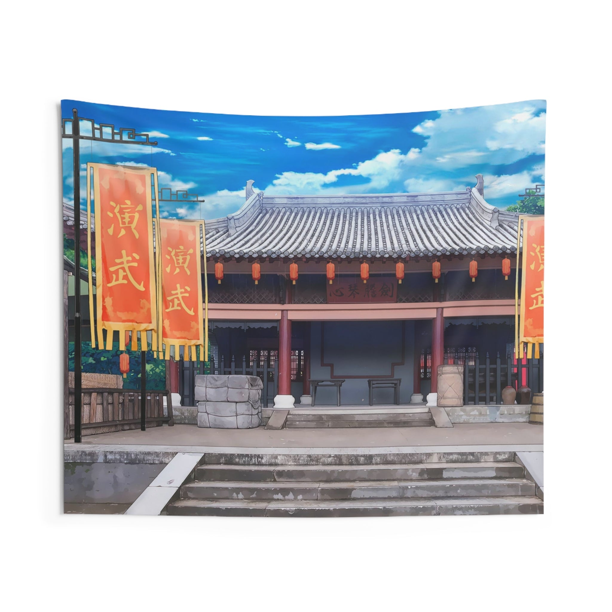 Anime Building Indoor Wall Tapestry