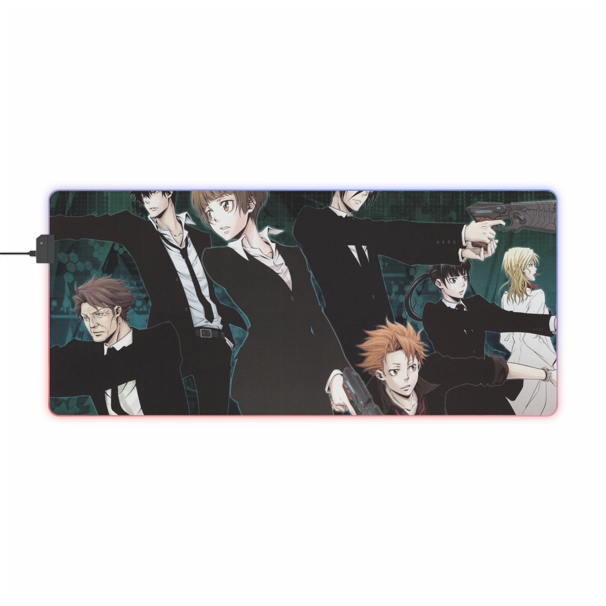 Psycho- Pass Main Members RGB LED Mouse Pad (Desk Mat)