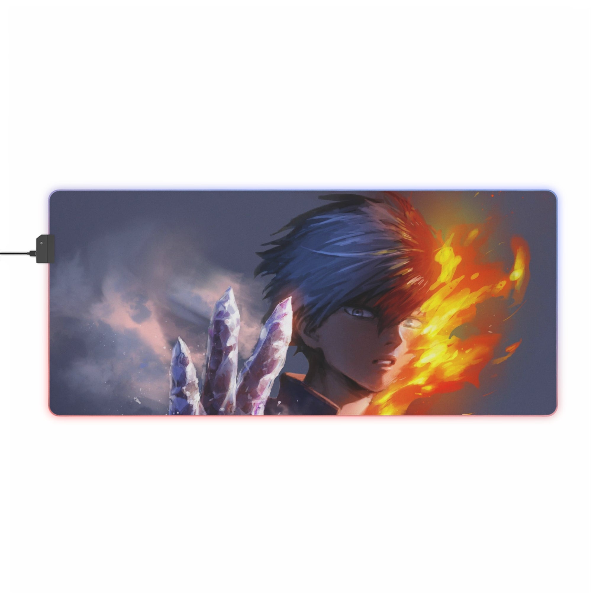 Shoto Todoroki RGB LED Mouse Pad (Desk Mat)