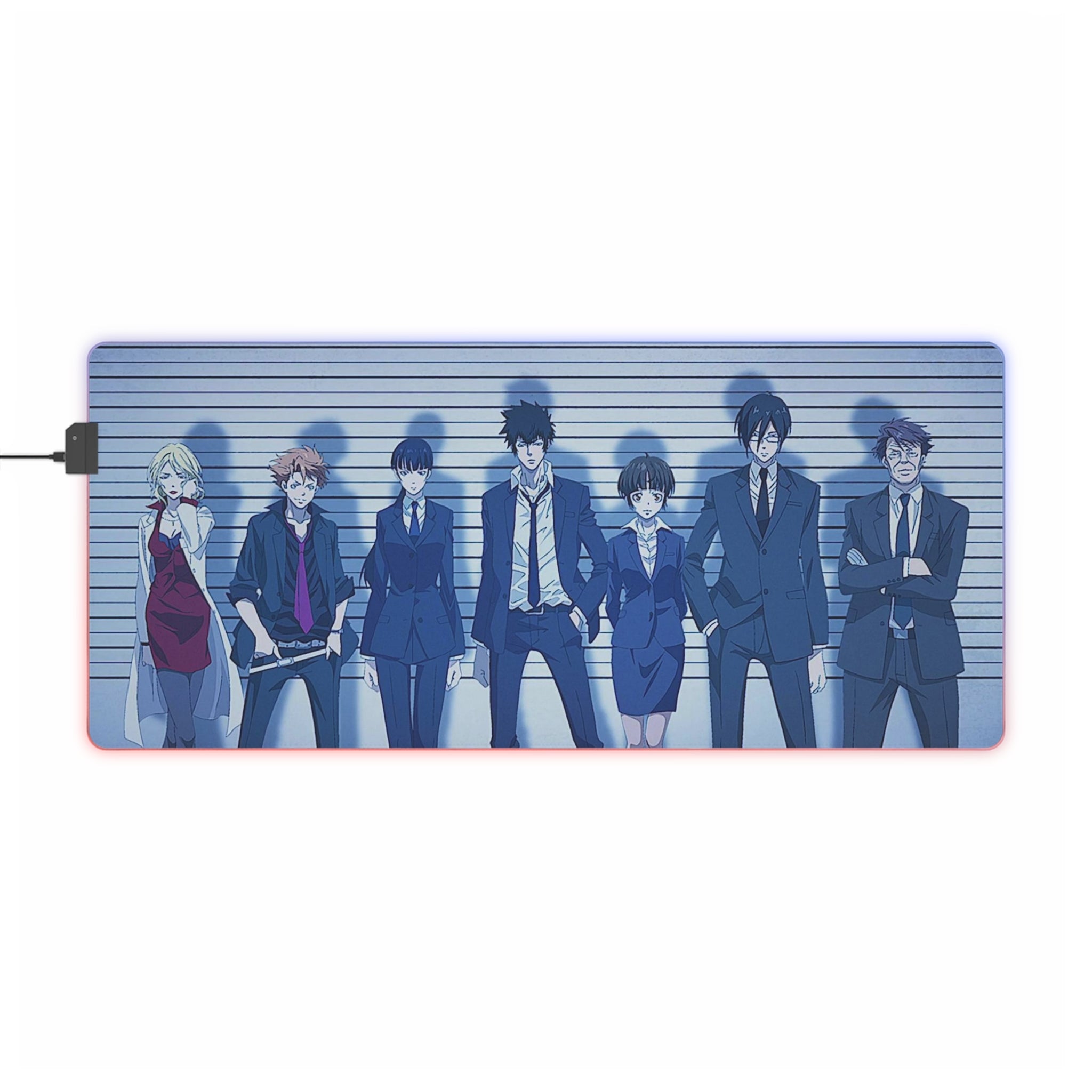 Psycho- Pass Main Members RGB LED Mouse Pad (Desk Mat)