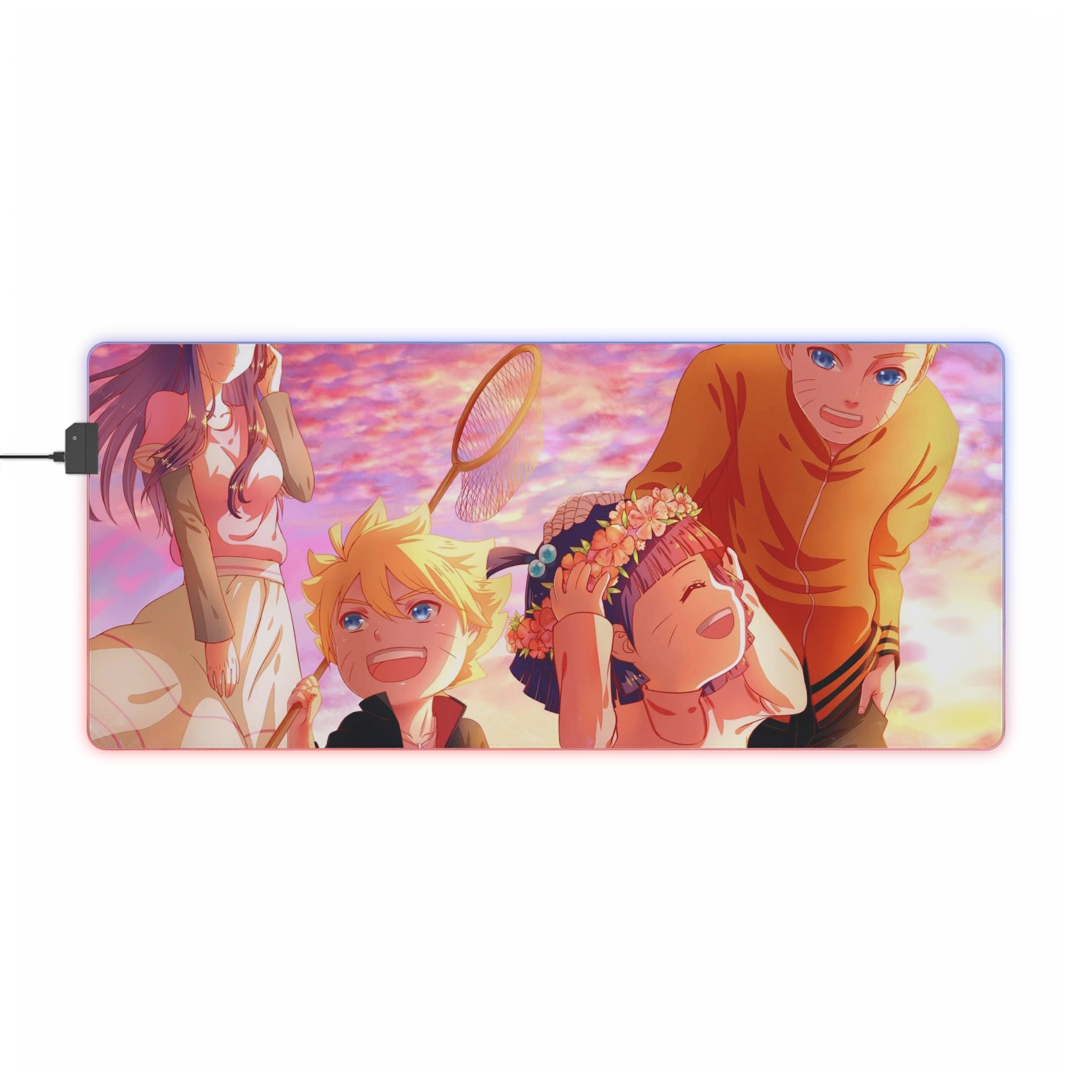 Naruto's family RGB LED Mouse Pad (Desk Mat)