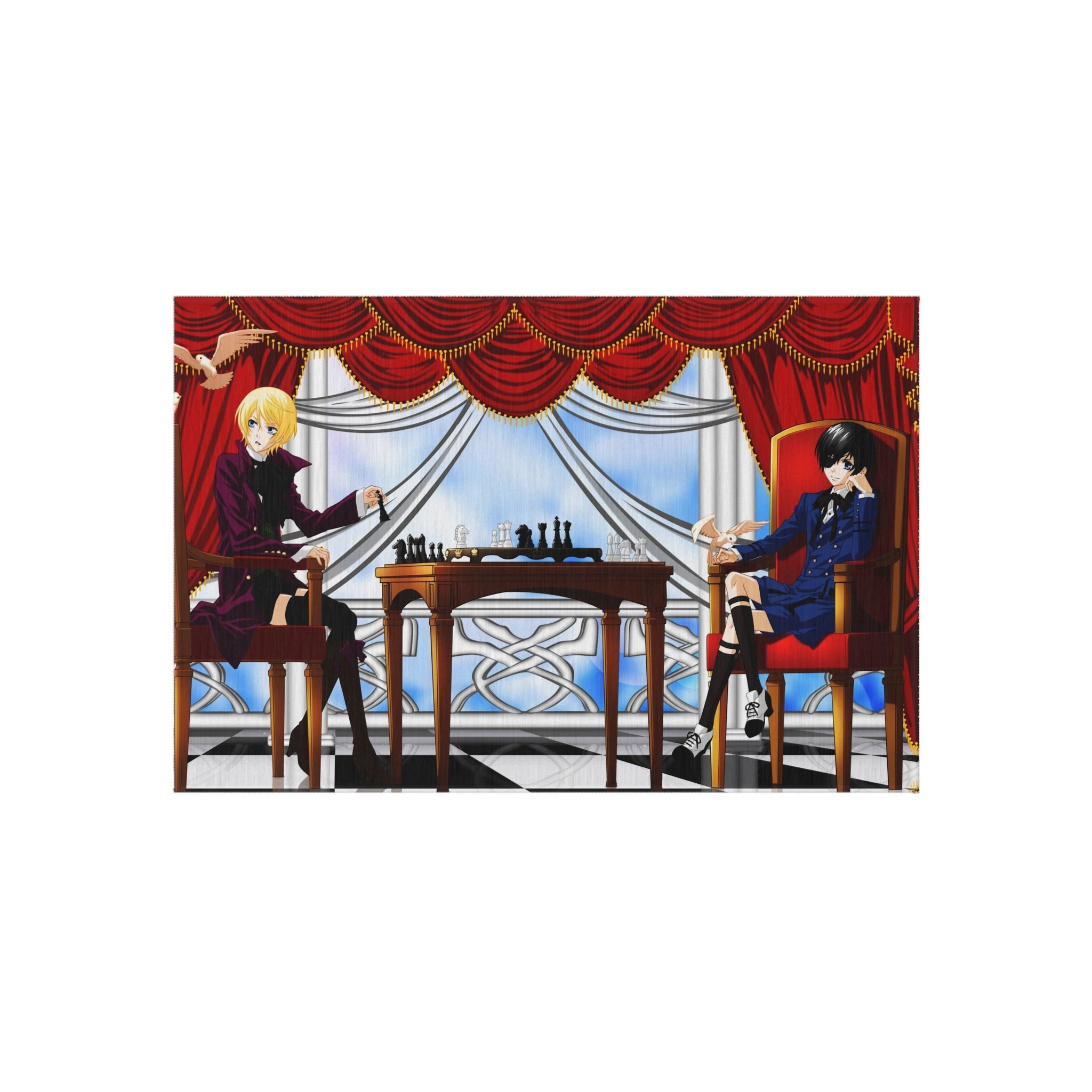 Boring game of chess Rug