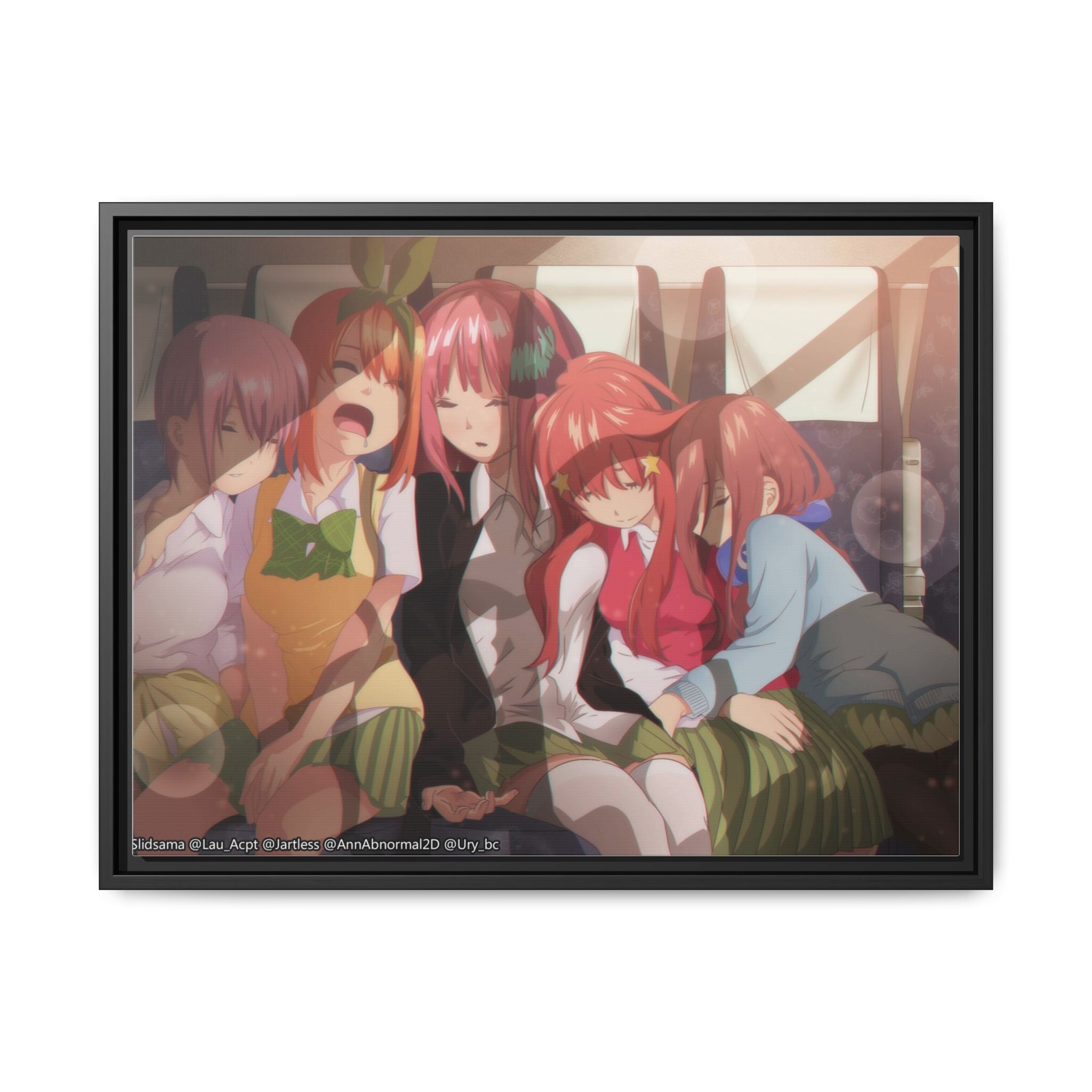 Anime The Quintessential Quintuplets Canvas Framed Art Print