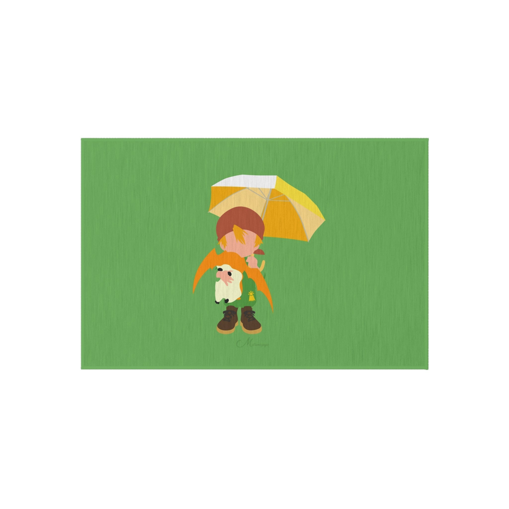 Takeru and Patamon from Digimon Adventure Rug