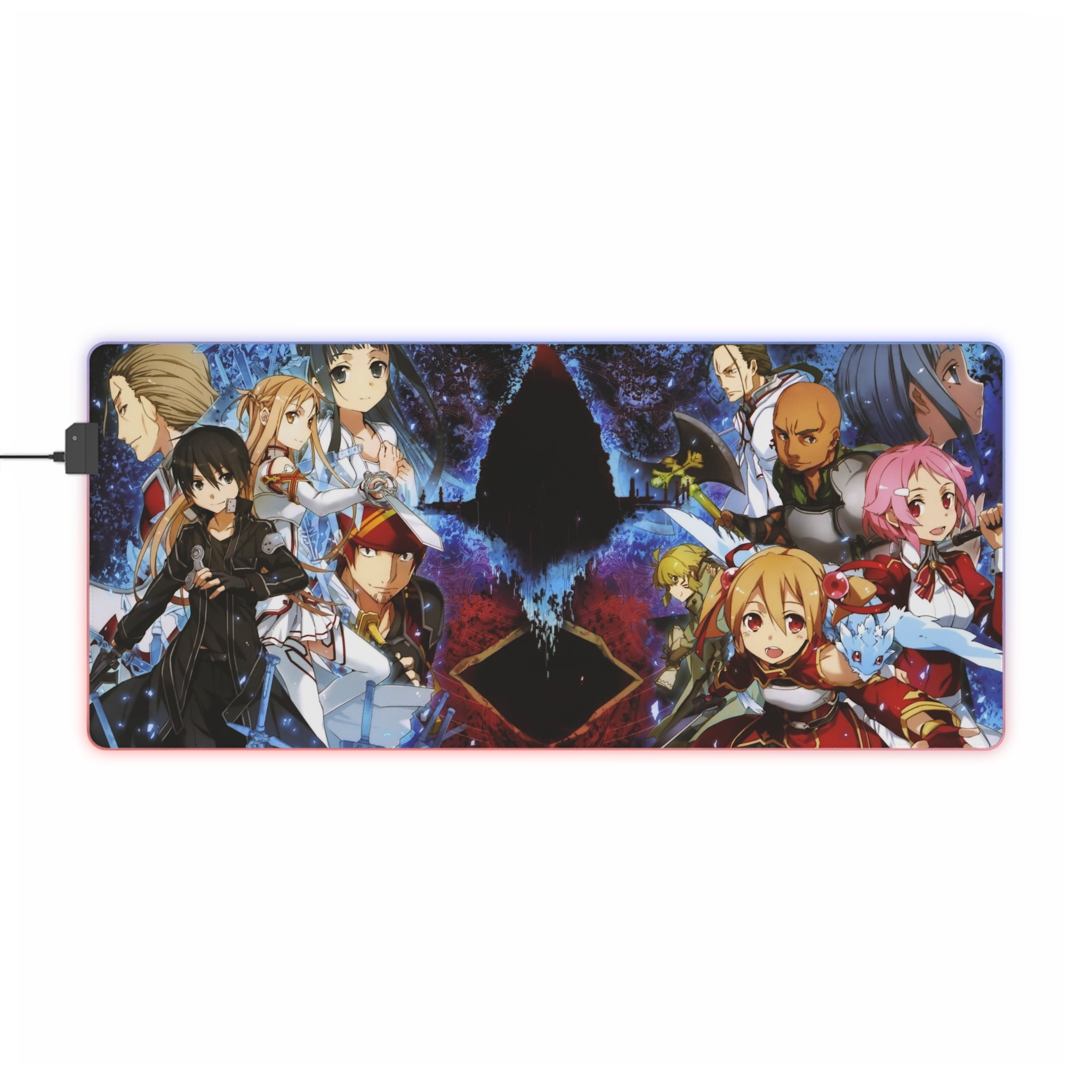 Sword Art Online Asuna Yuuki, Yui RGB LED Mouse Pad (Desk Mat)